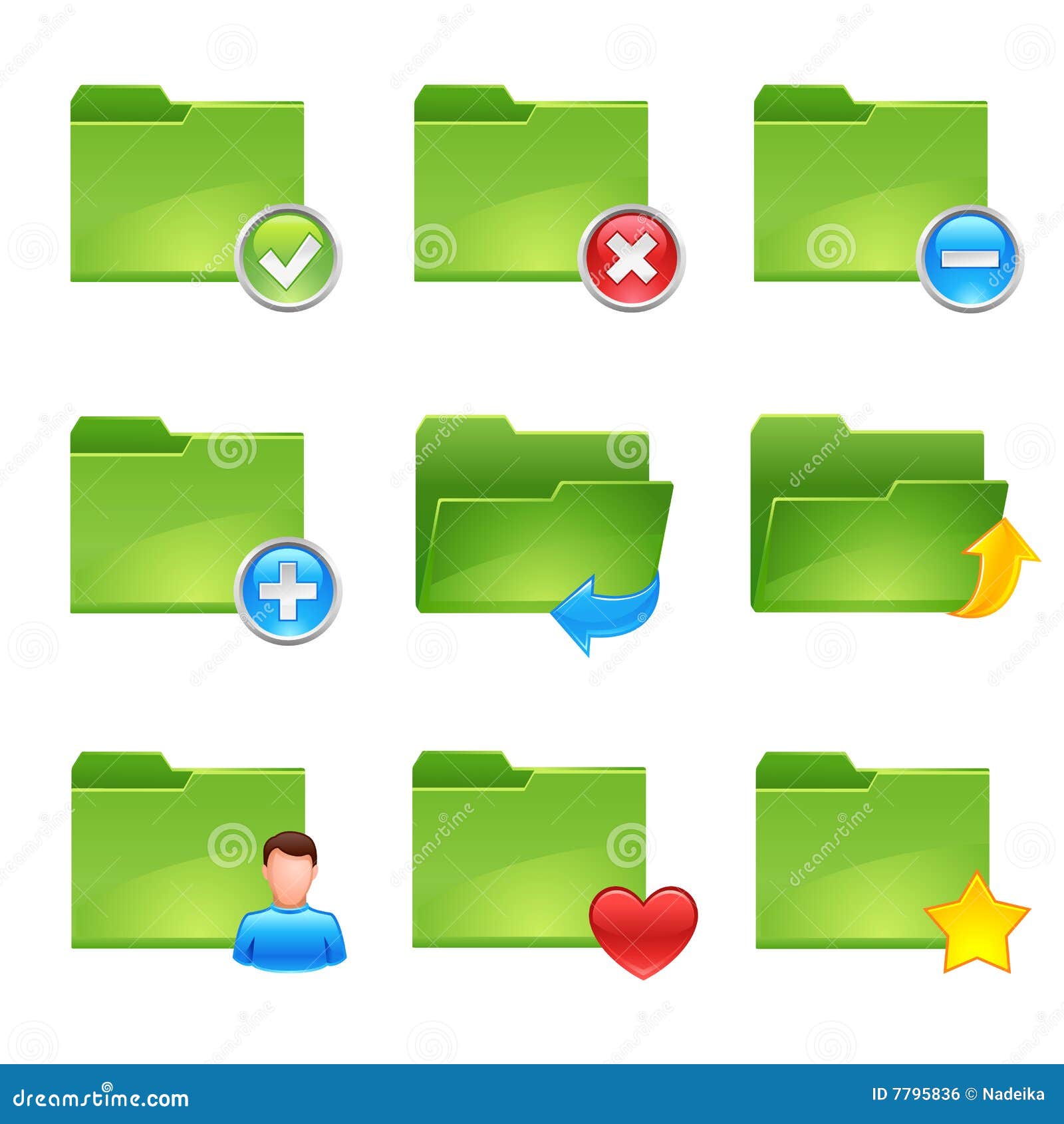 Folder Icons Vector Illustration | CartoonDealer.com #7795836