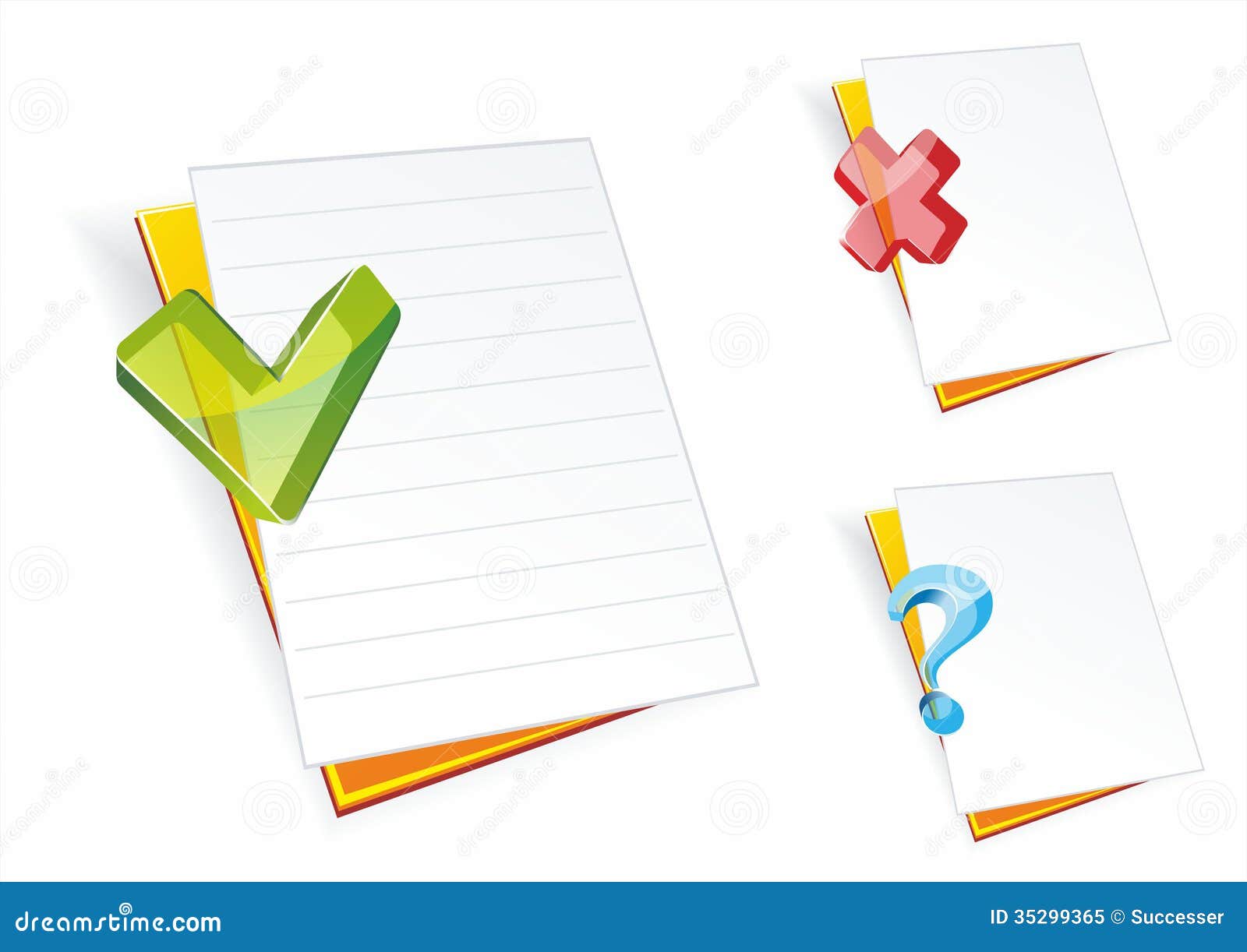 Folder Icons.Folders with Clean Sheets of a Paper Stock Vector ...