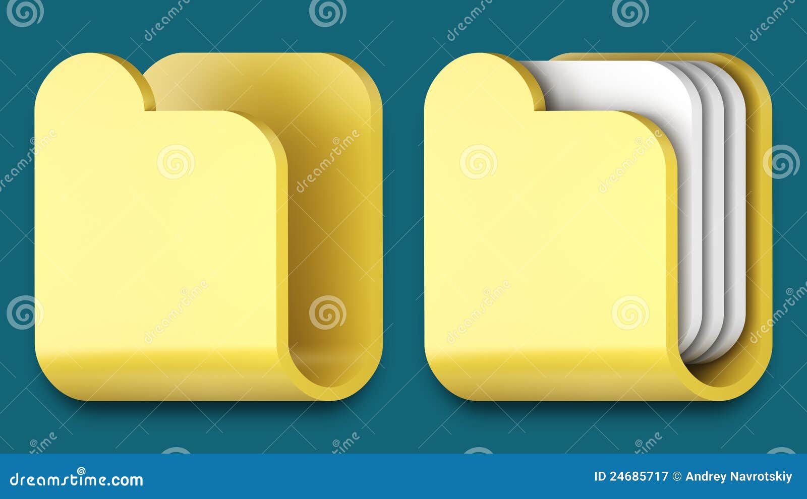 Folder Icons for Iphone and Ipad Applications. Stock Illustration ...