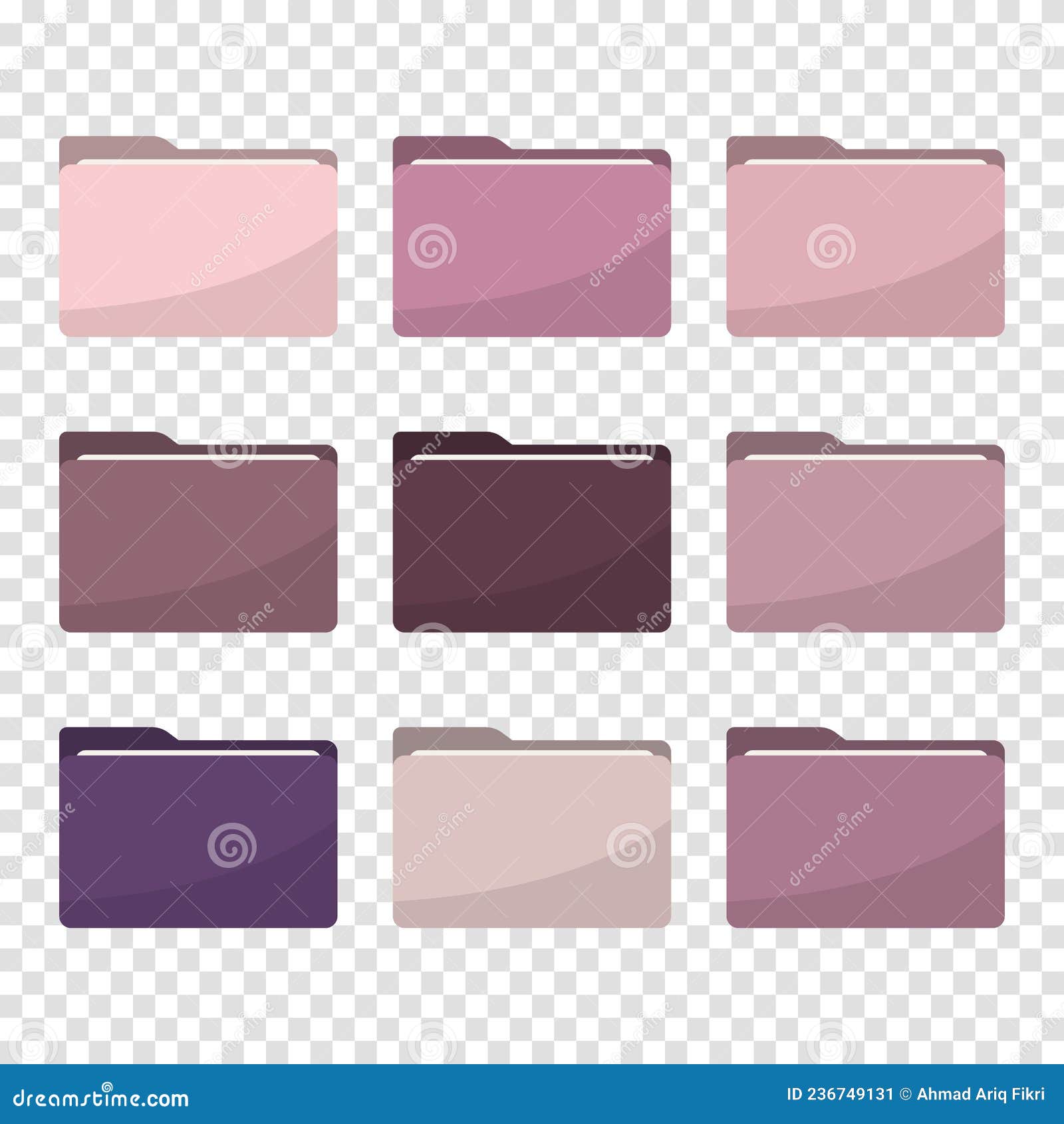 Folder Icons Set. All Type of Document, File Formats Vector ...