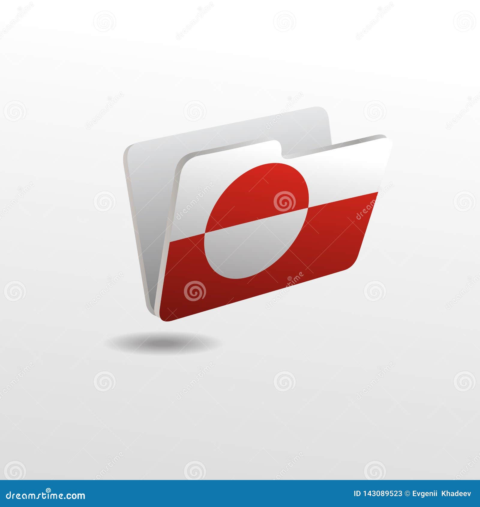 Folder with the Image of the Flag of GREENLAND Stock Illustration ...