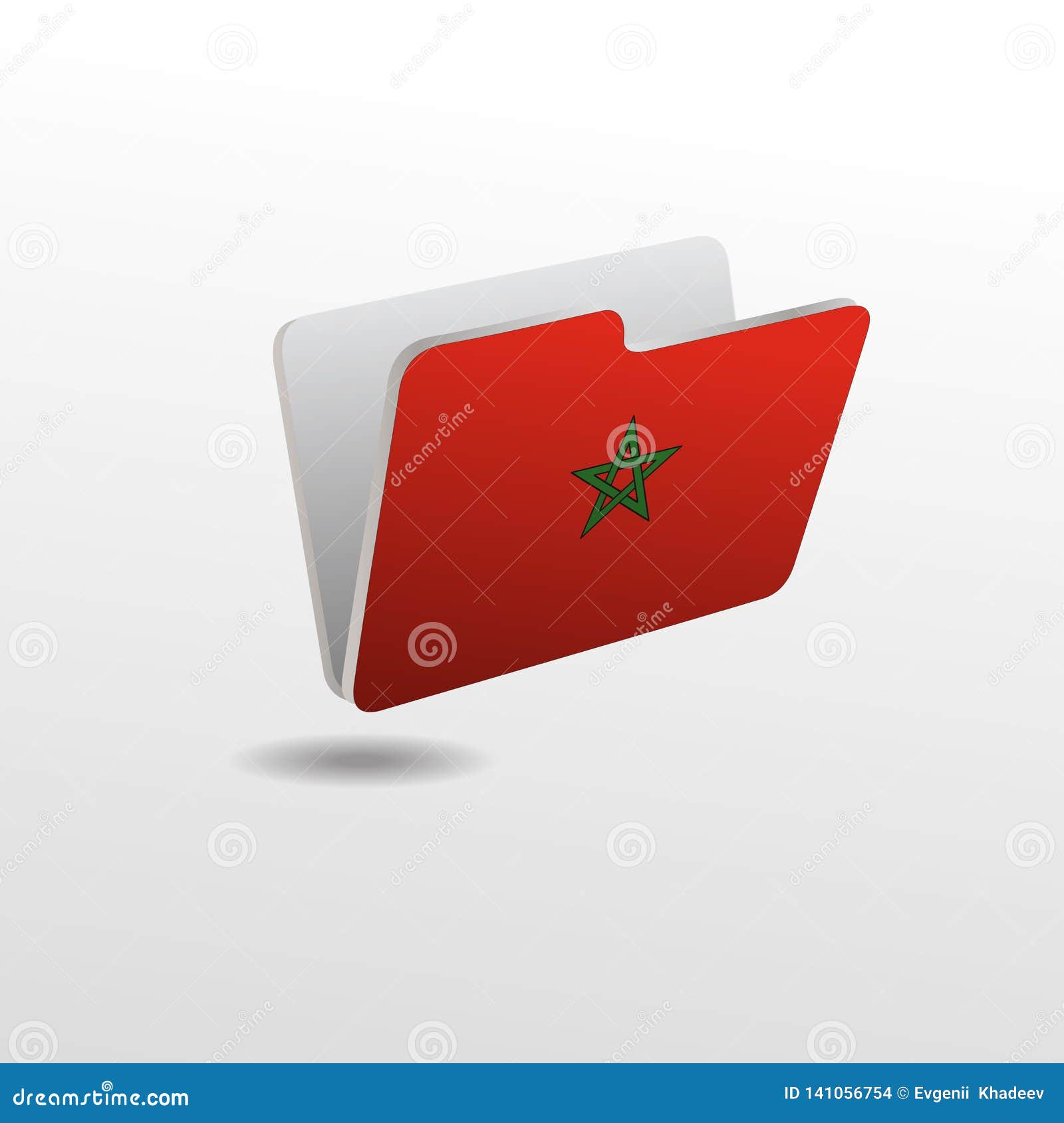 Folder with the Image of the Flag of MOROCCO Stock Illustration ...