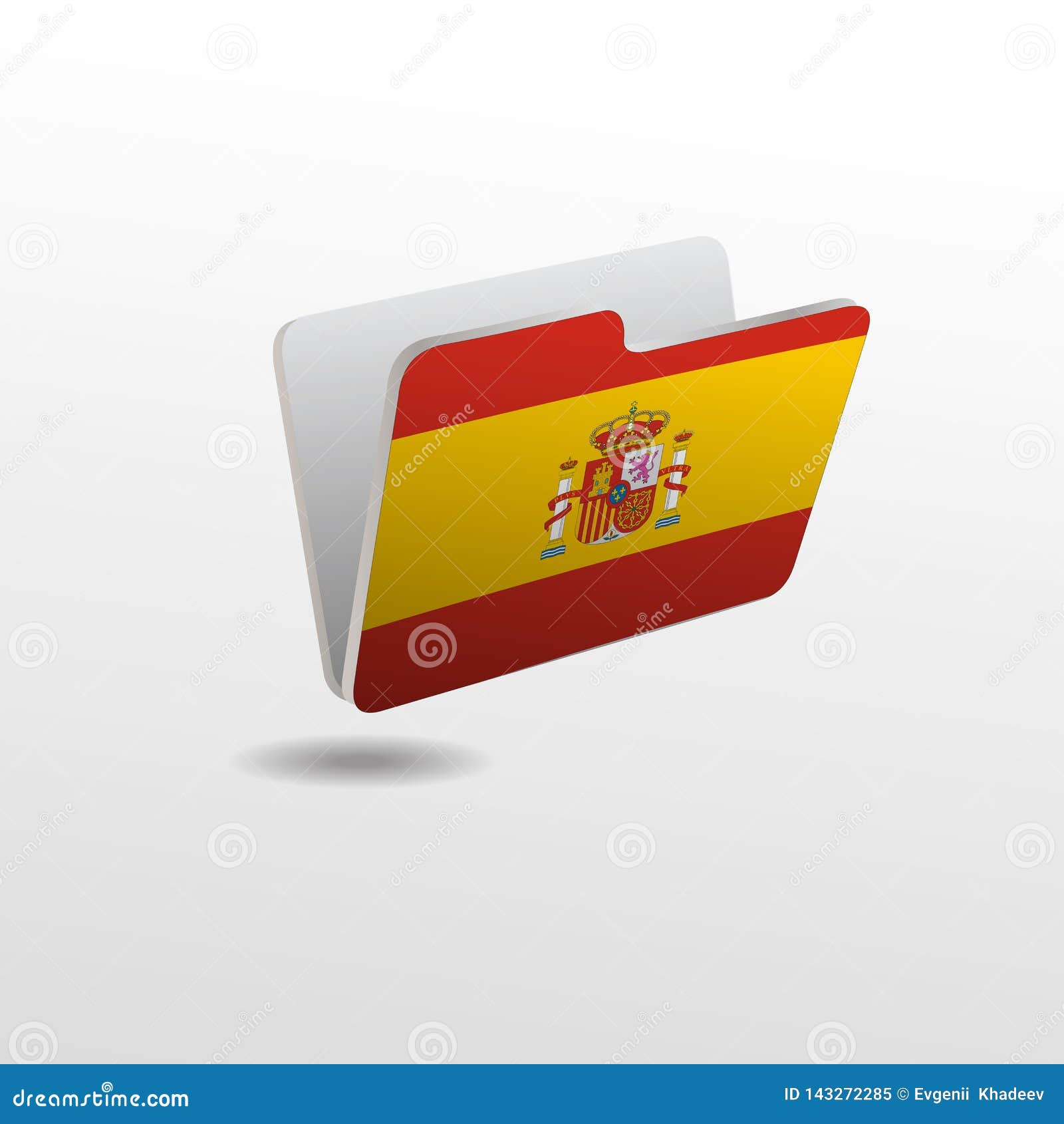 Folder with the Image of the Flag of SPAIN Stock Illustration ...