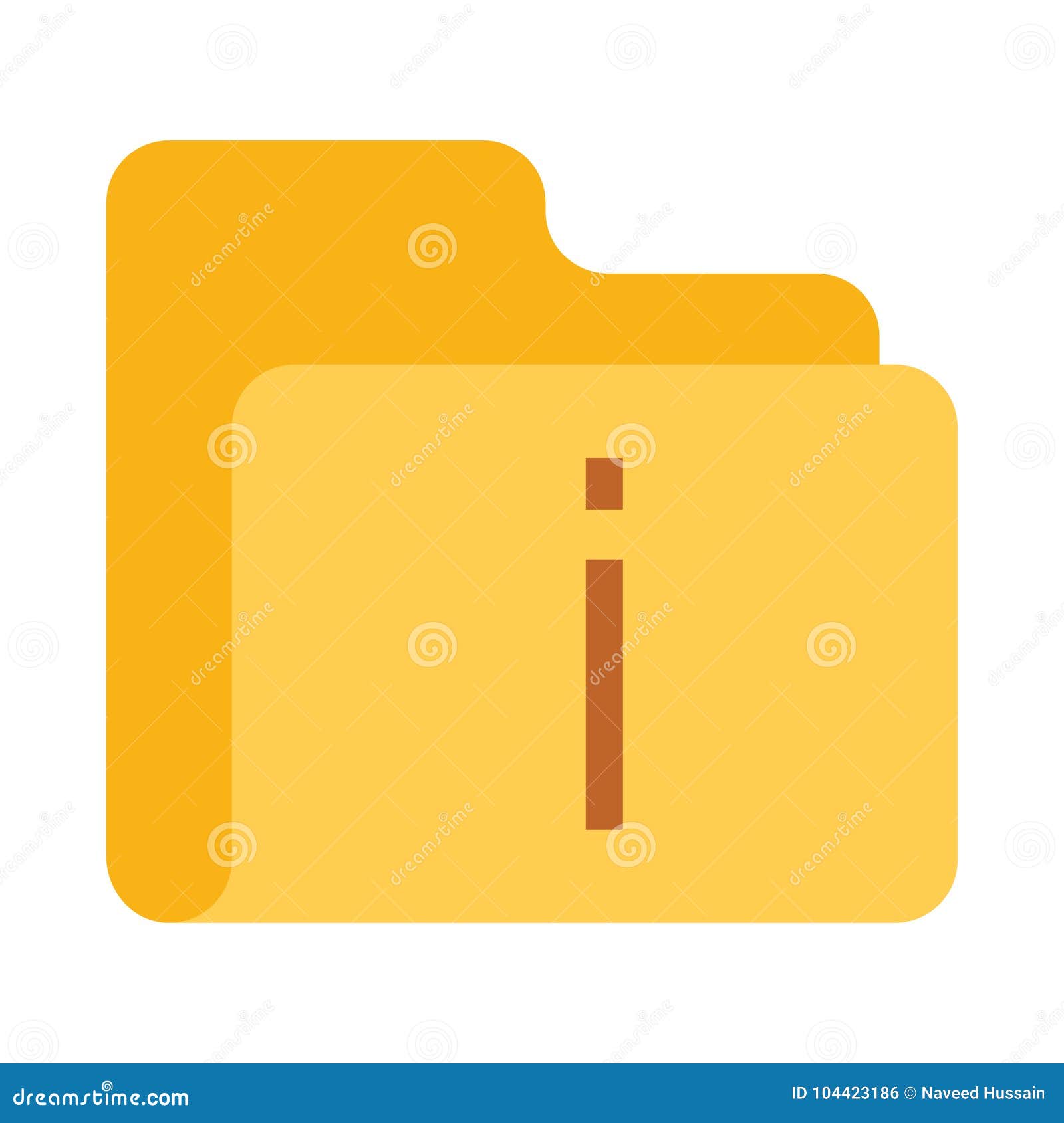 Folder Information Vector Flat Icon Stock Illustration - Illustration ...