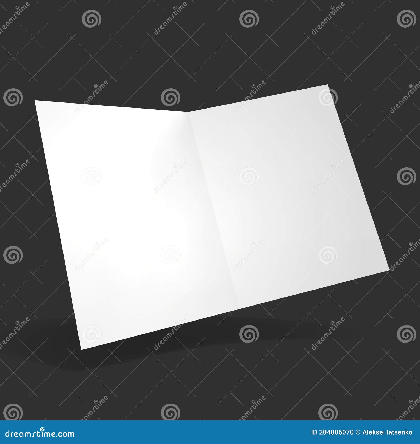 Folder Inside Mockup Template Notepad Vector Open Stock Vector ...