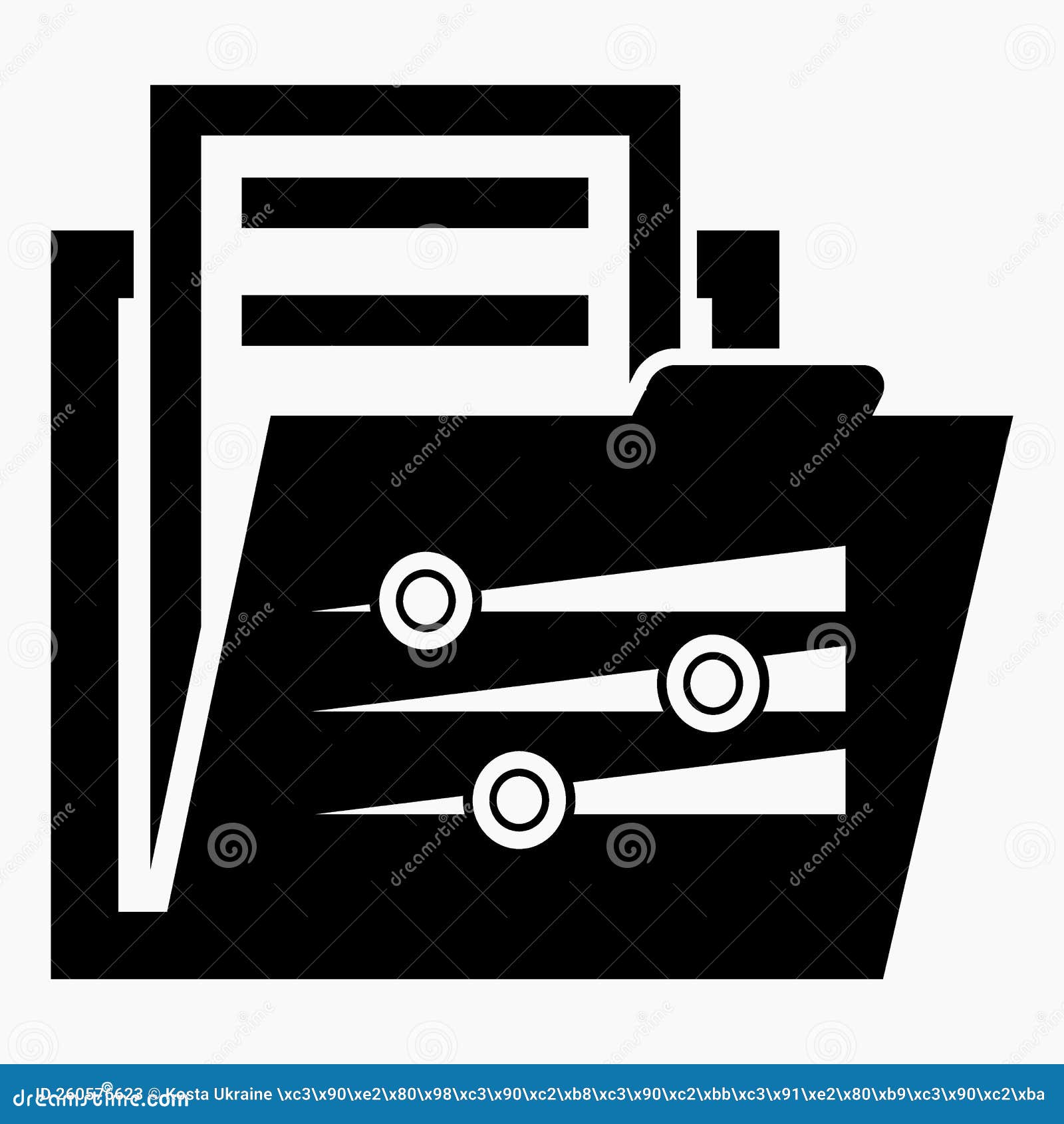 Folder and Installation Icon. Sound Level Stock Vector - Illustration ...