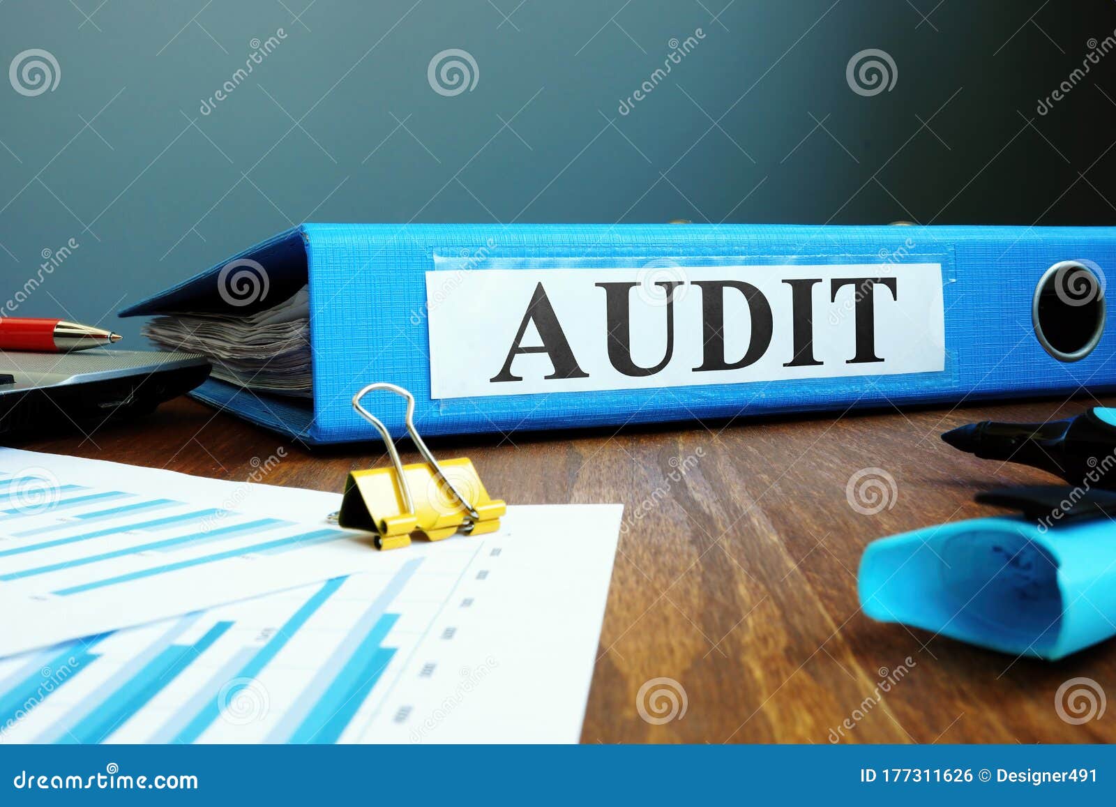 Folder with Internal Company Audit Report Stock Photo - Image of audit ...