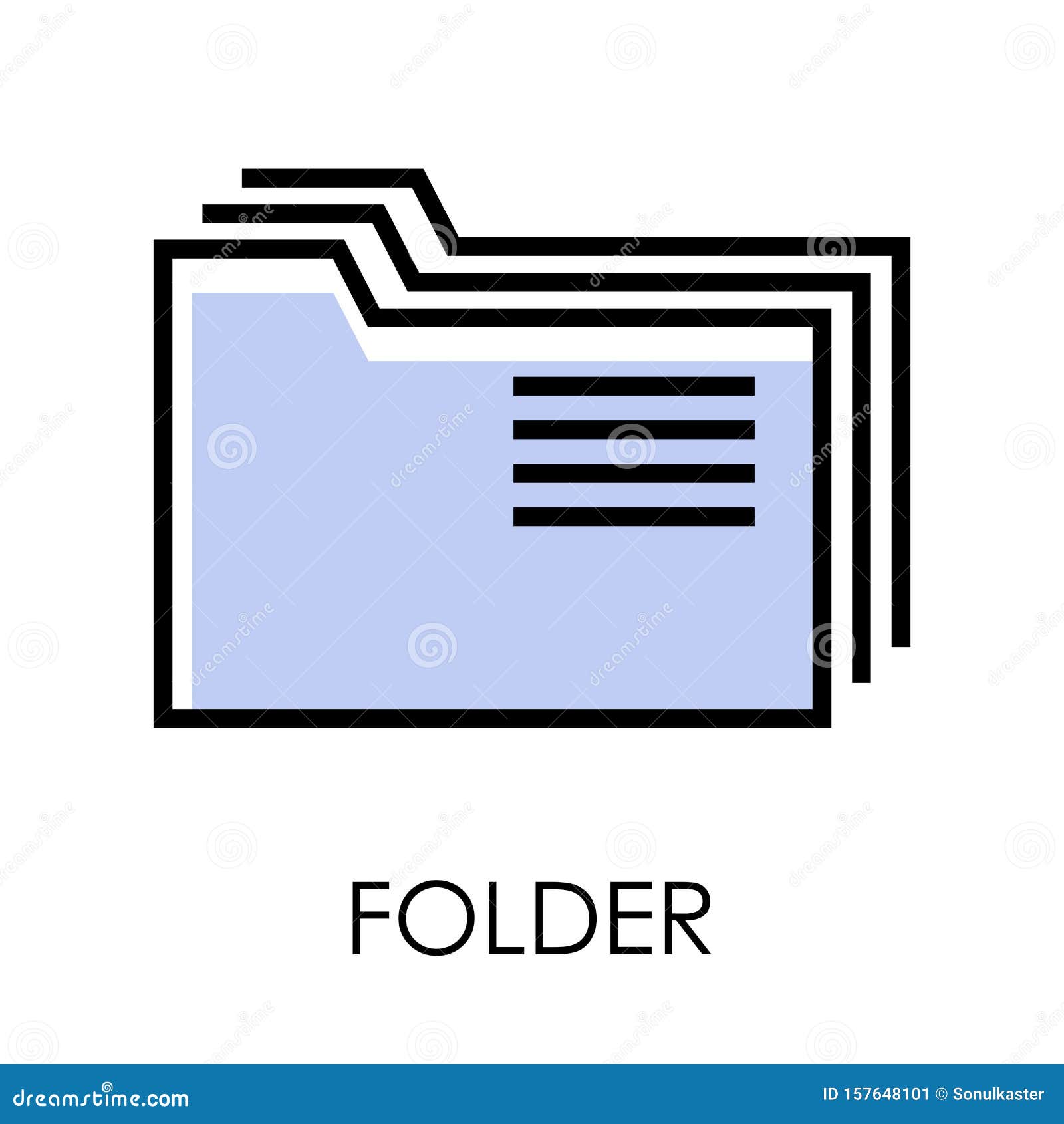 Desktop Computer Isolated Icon, Folders Stack Symbol Stock Vector ...