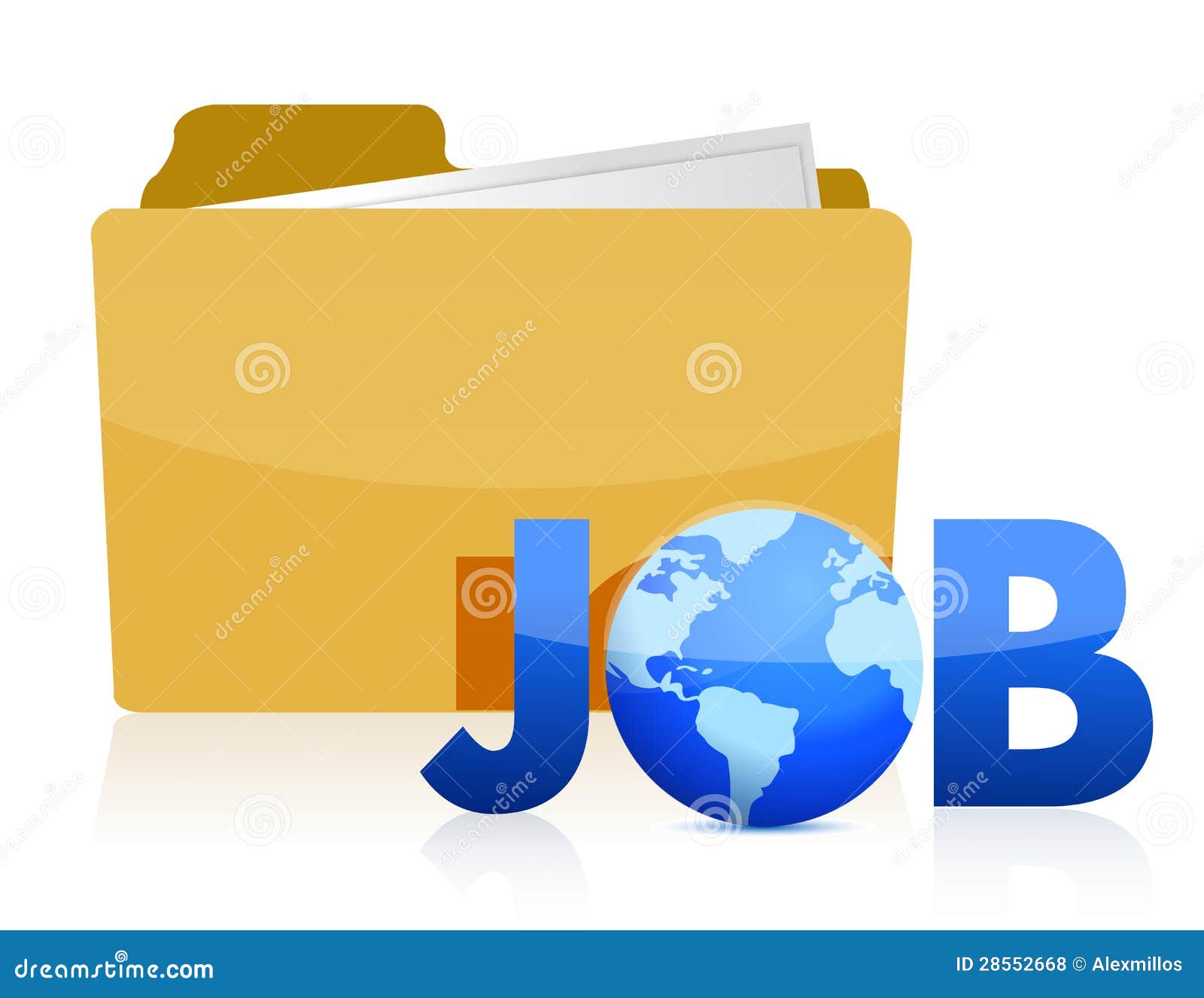 Folder job info stock illustration. Illustration of concept - 28552668