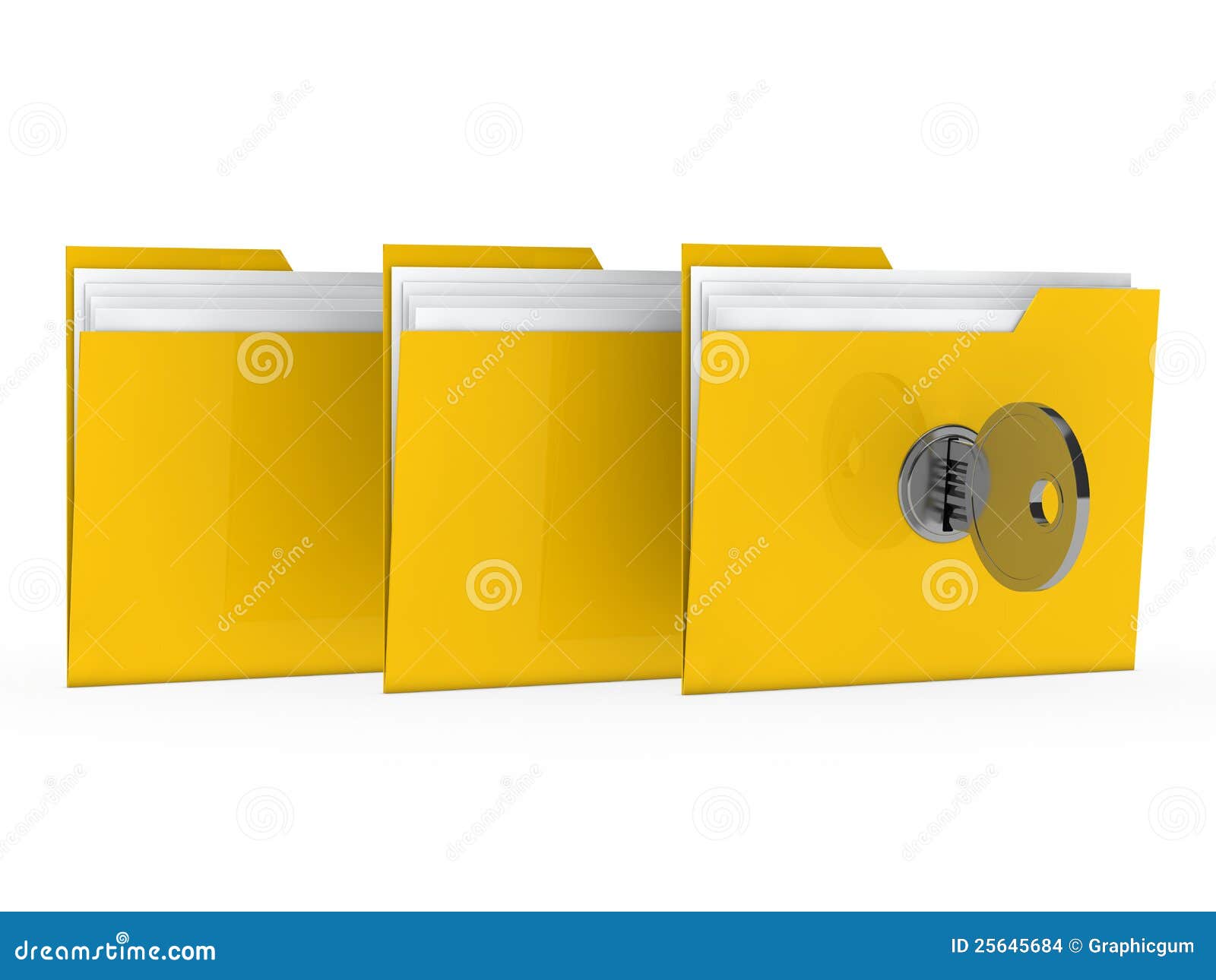 Folder with key stock illustration. Illustration of file - 25645684