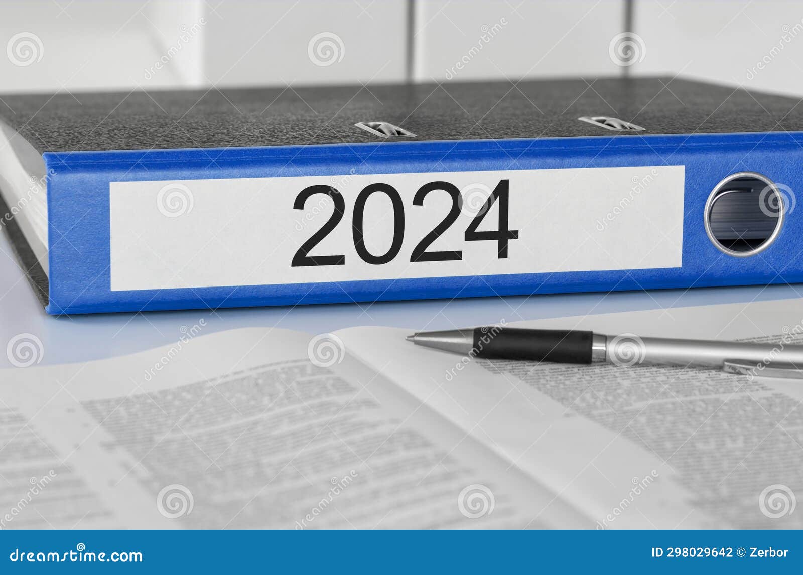 Folder with the label 2024 stock photo. Image of accounting - 298029642