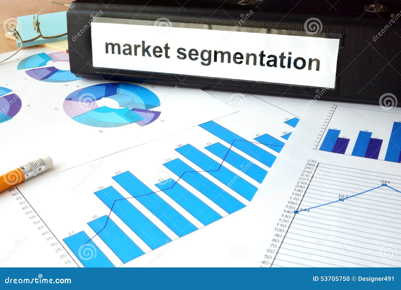 Folder with the Label Market Segmentation Stock Photo - Image of ...