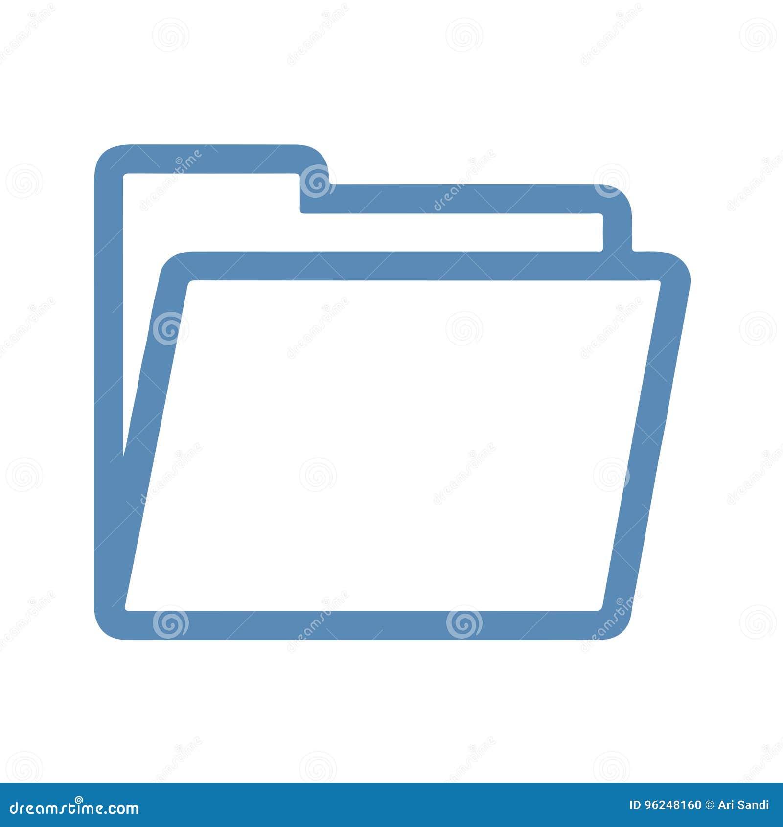Folder Line Icon stock vector. Illustration of isolated - 96248160