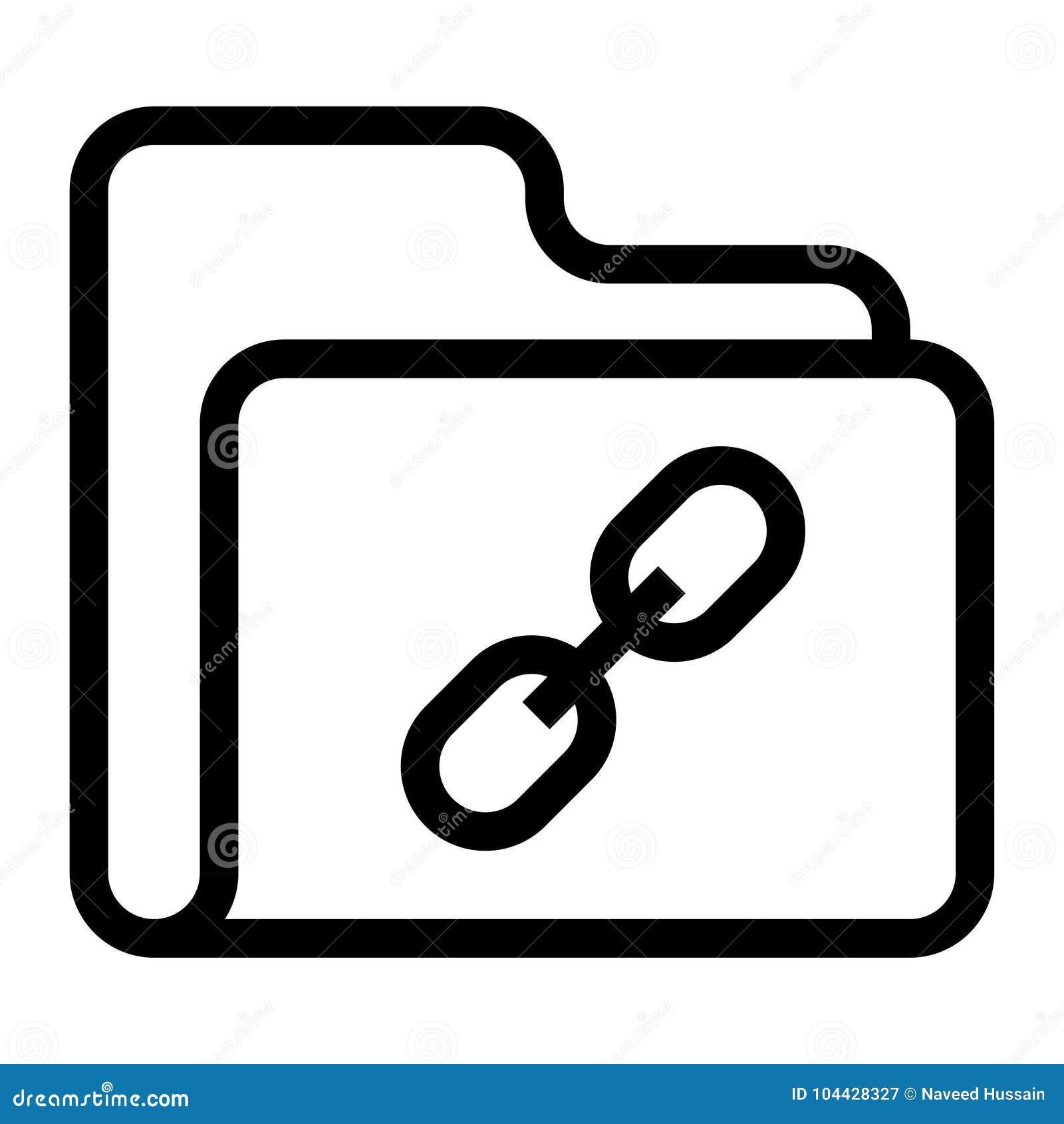Folder link Line icon stock illustration. Illustration of interface ...