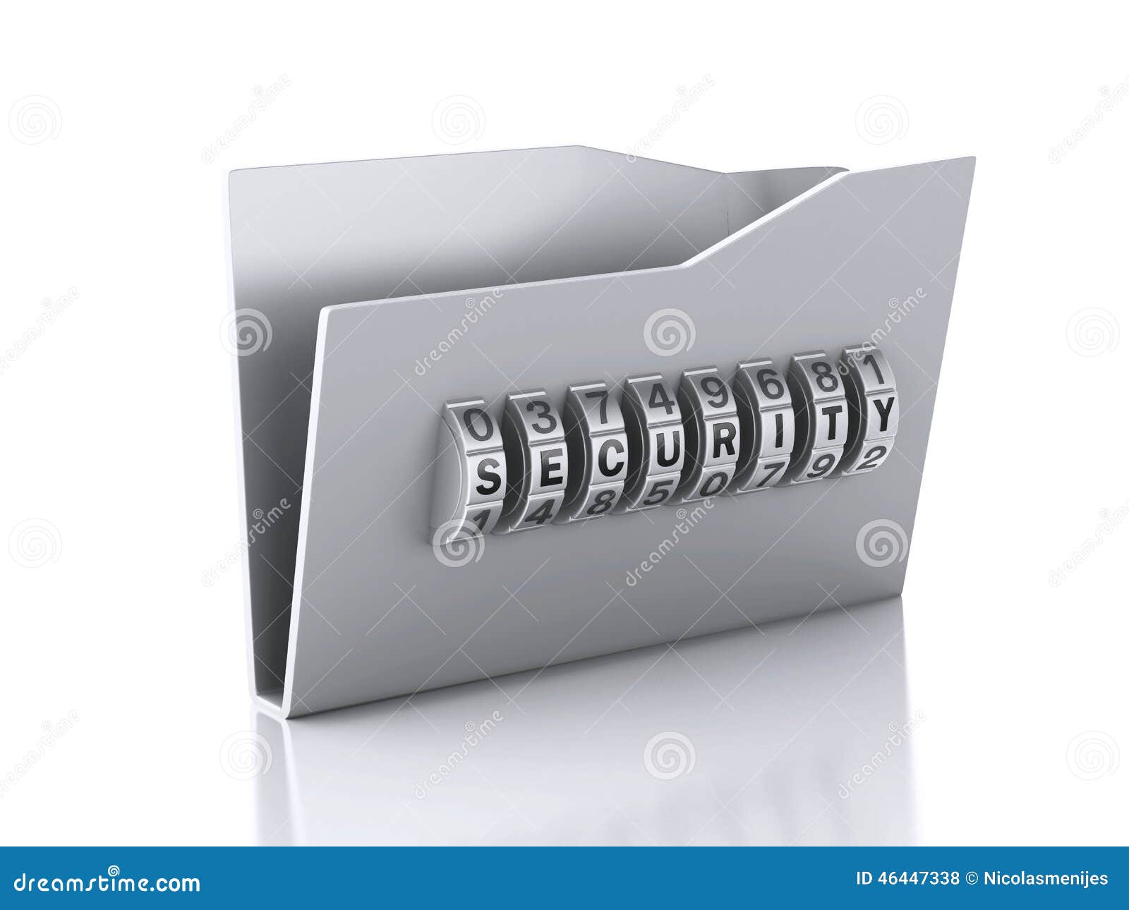Folder and Lock. Data Security Concept Stock Illustration ...