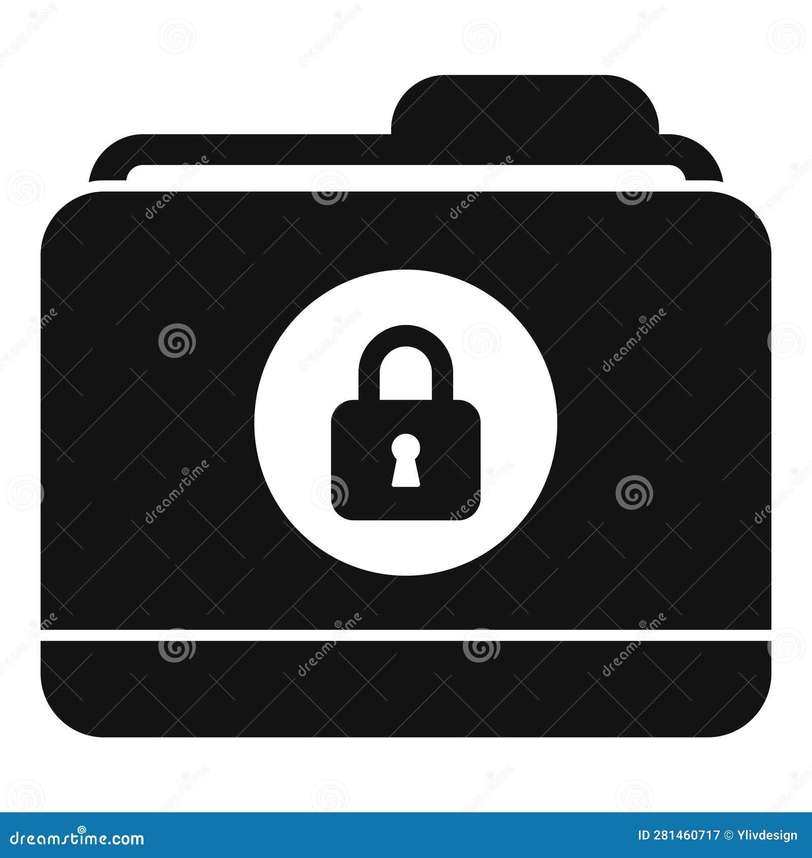 Folder Lock Icon Simple Vector. Safe Personal Stock Vector ...