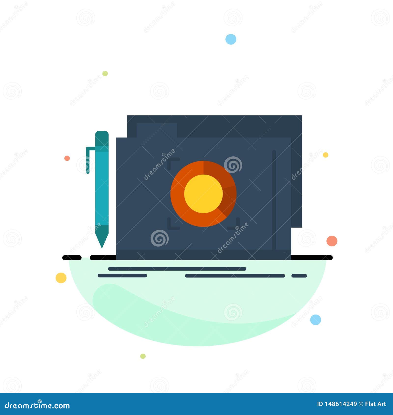Folder Lock Icon. Vector Illustration | CartoonDealer.com #271653846