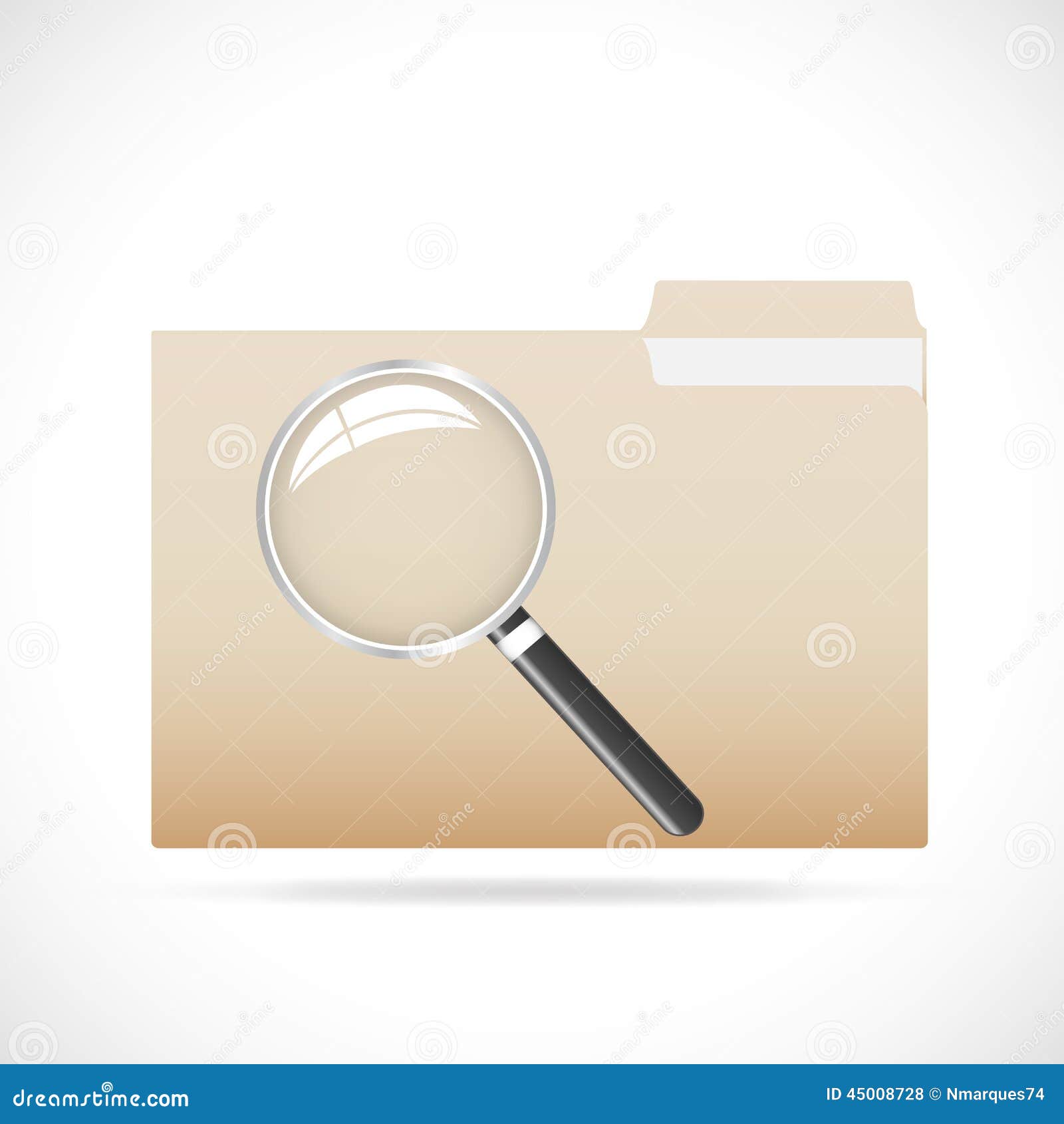 Folder and Magnifying Glass Stock Vector - Illustration of search ...