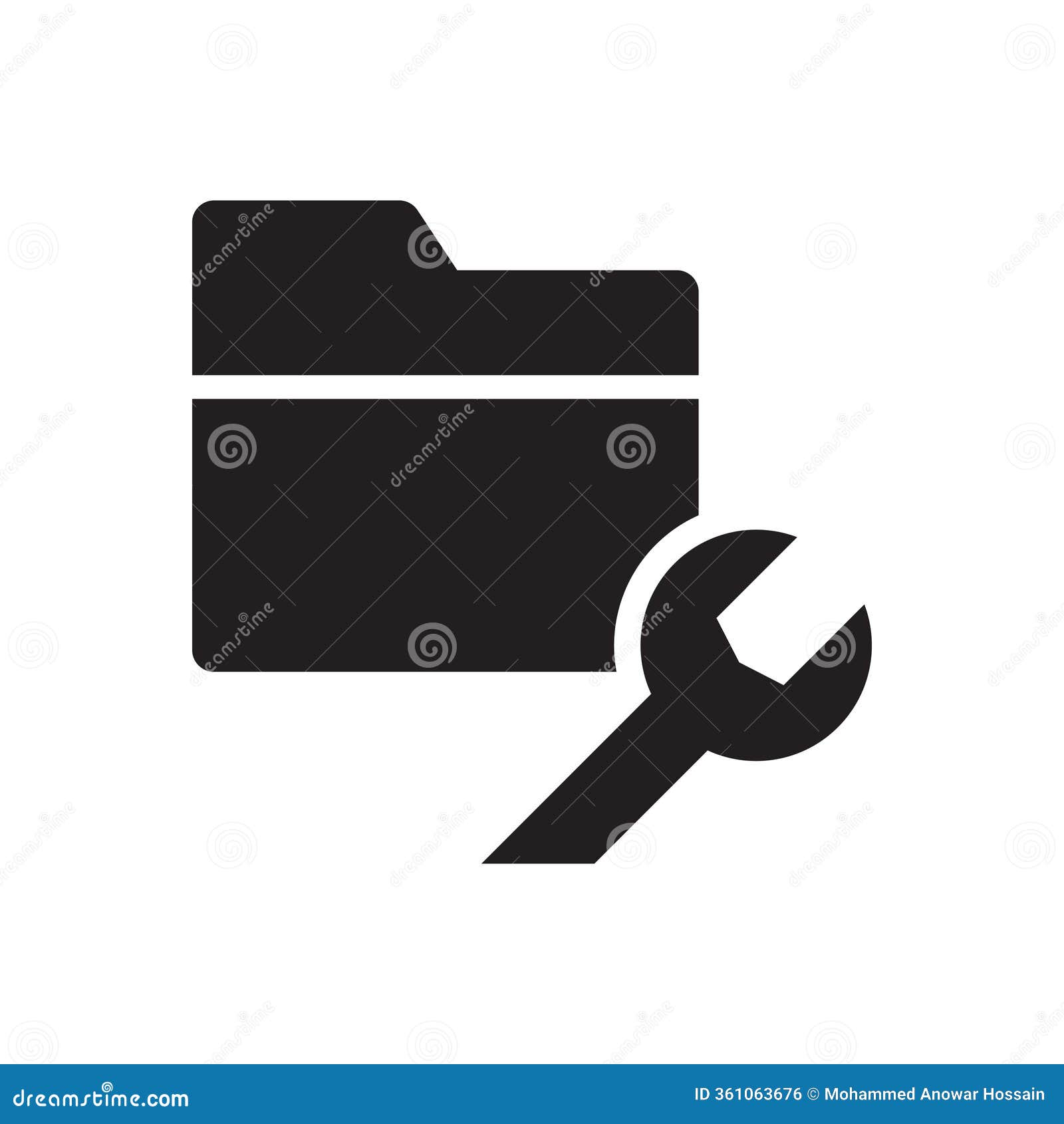 Folder Maintenance Icon - Data Repair Icon Stock Illustration ...