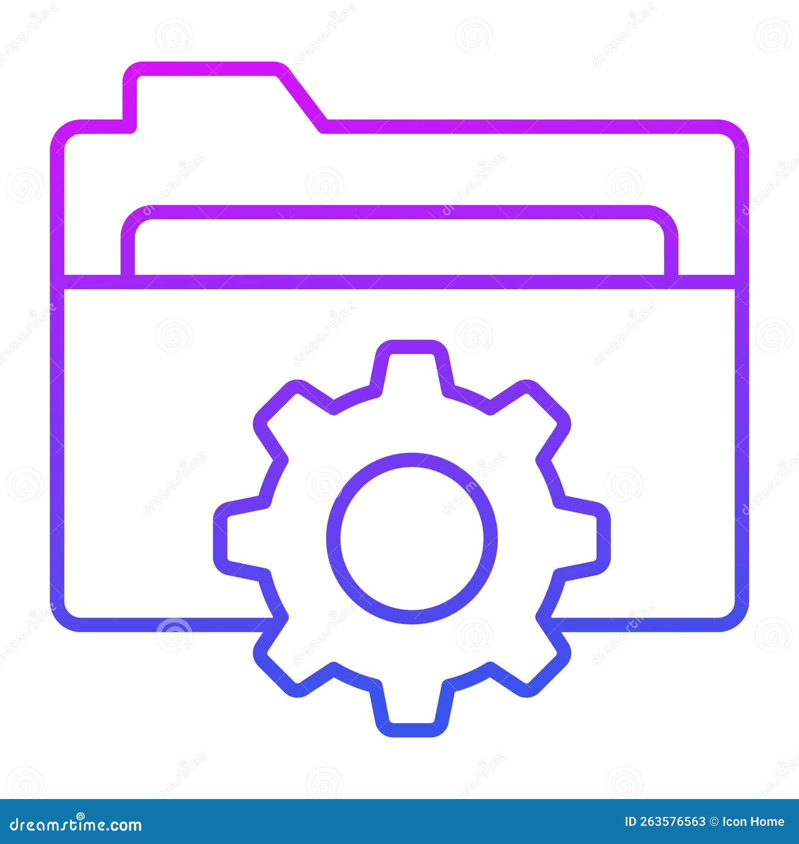 Folder Management Icon Modern Illustration Stock Vector - Illustration ...