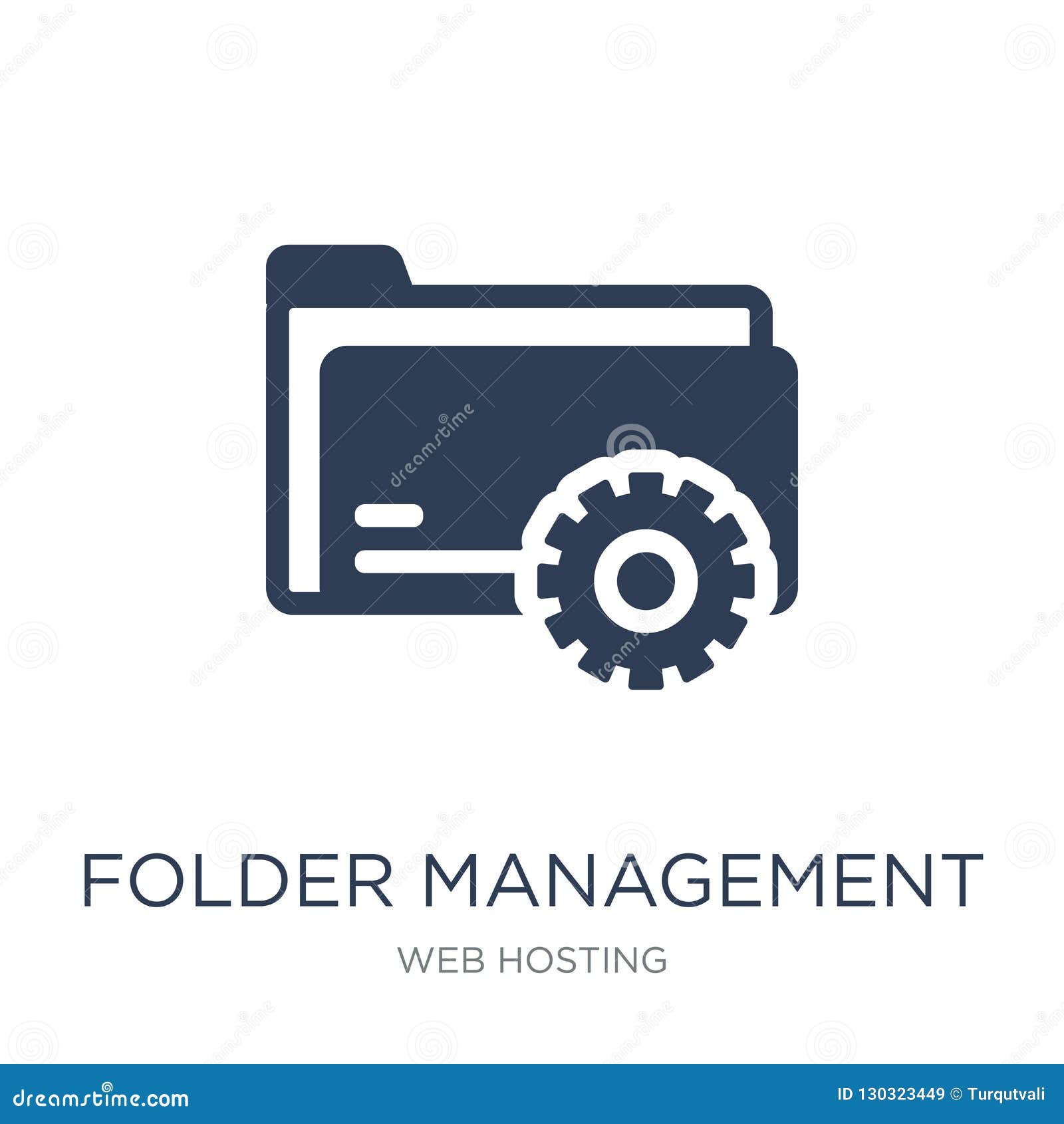 Folder Management Icon. Trendy Flat Vector Folder Management Icon on ...