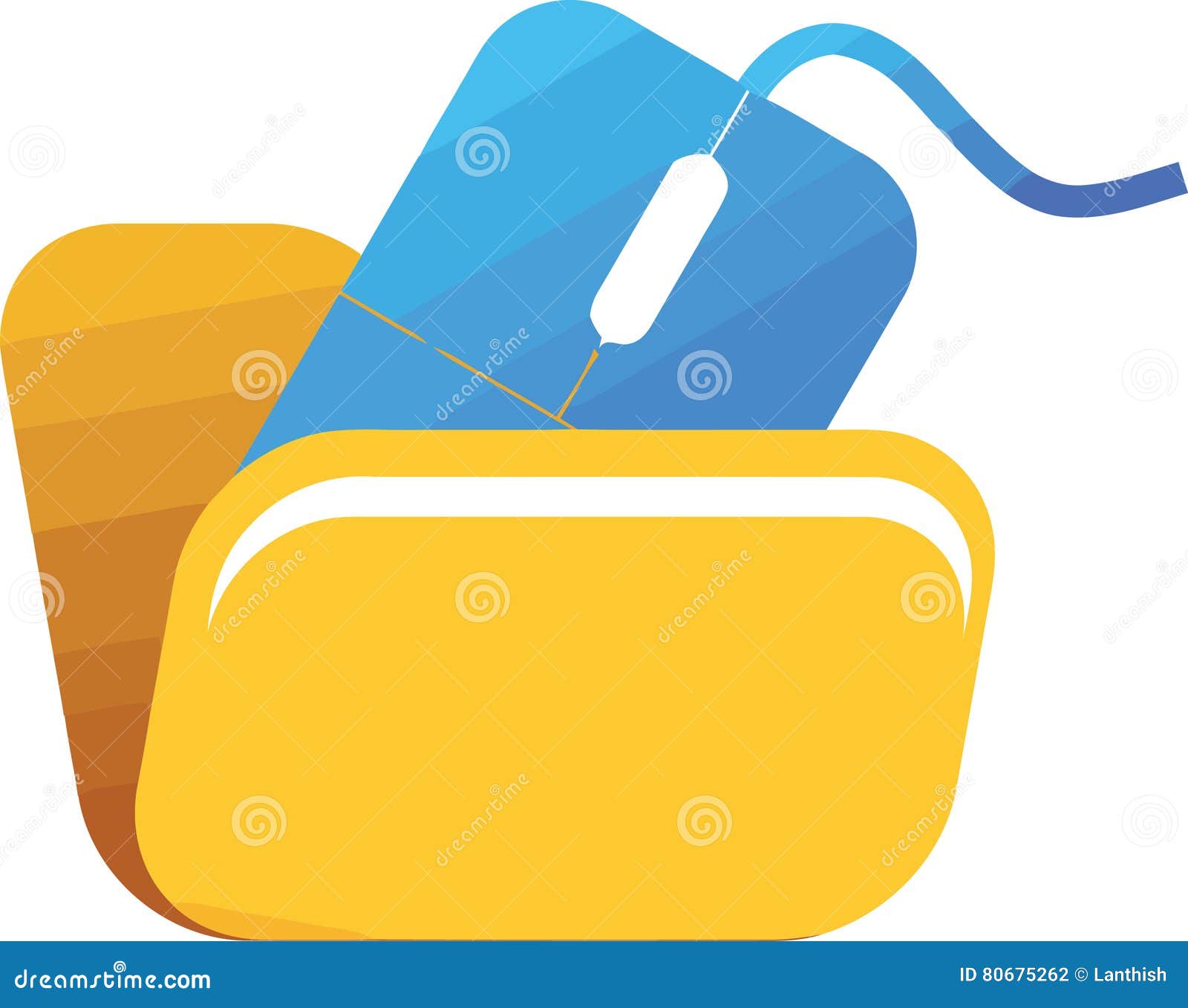 Folder and mouse stock vector. Illustration of nwtwork - 80675262