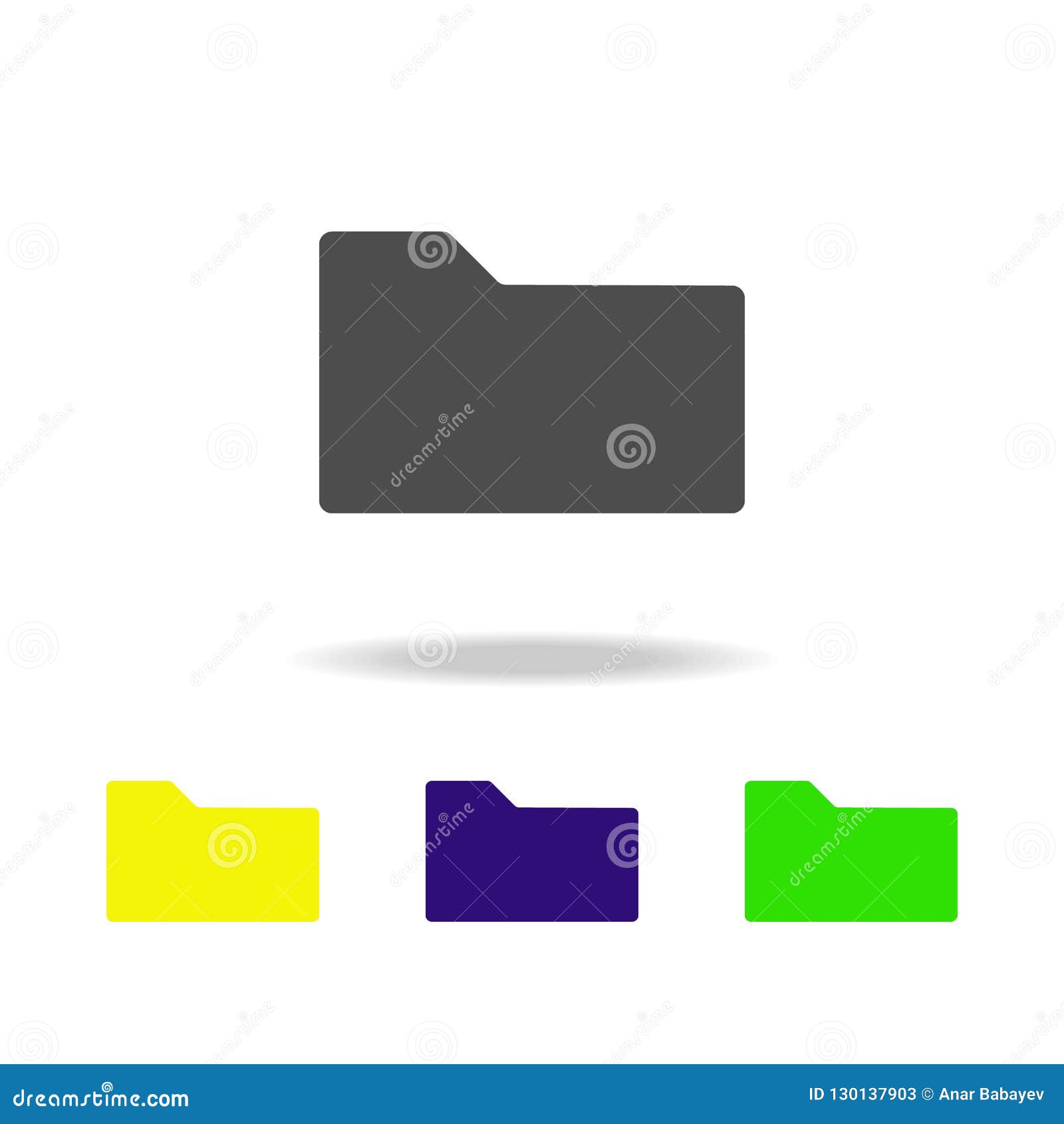 Folder Multicolor Icon. Element of Web Icons Stock Illustration ...
