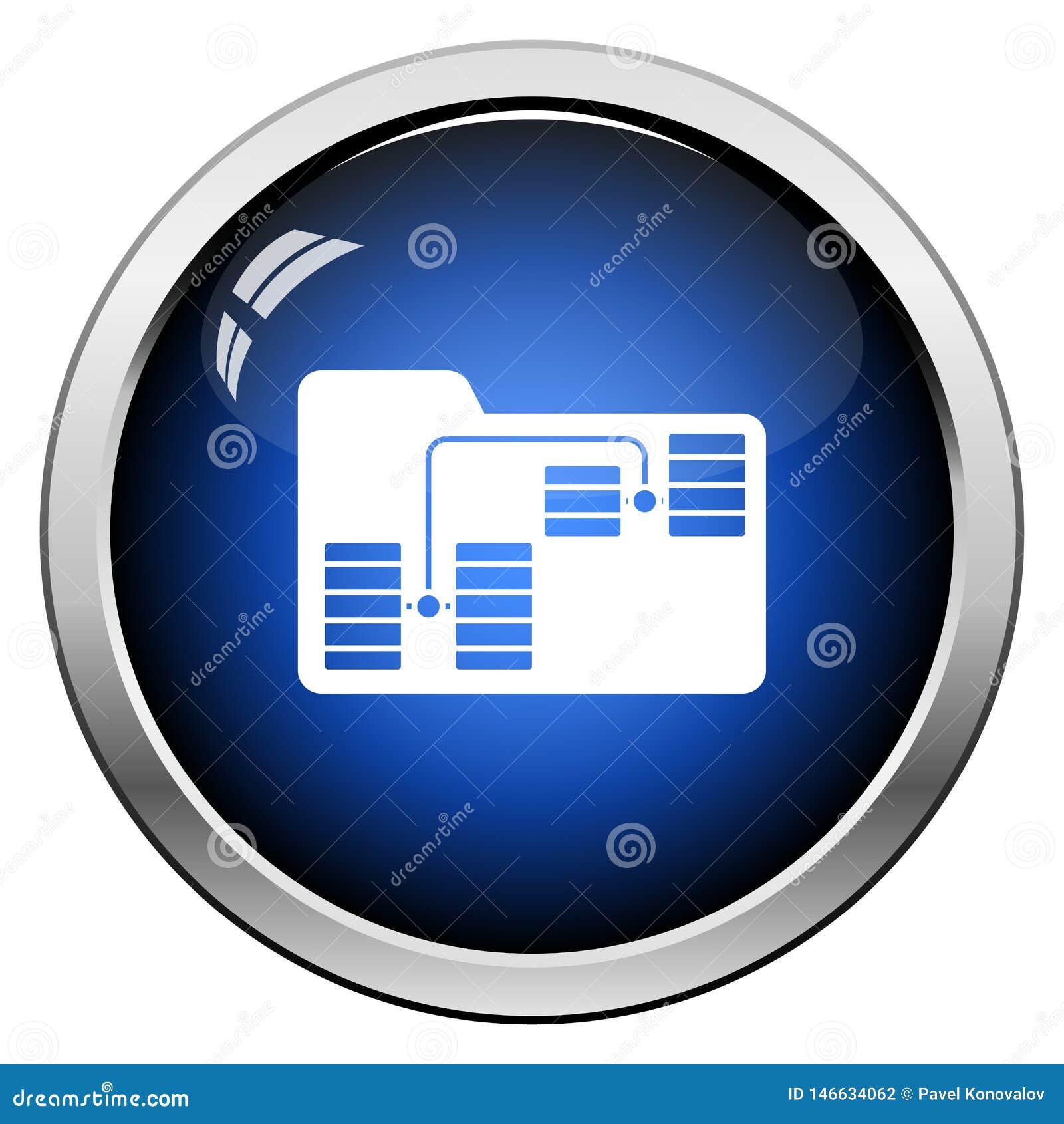 Folder Network Icon stock vector. Illustration of business - 146634062