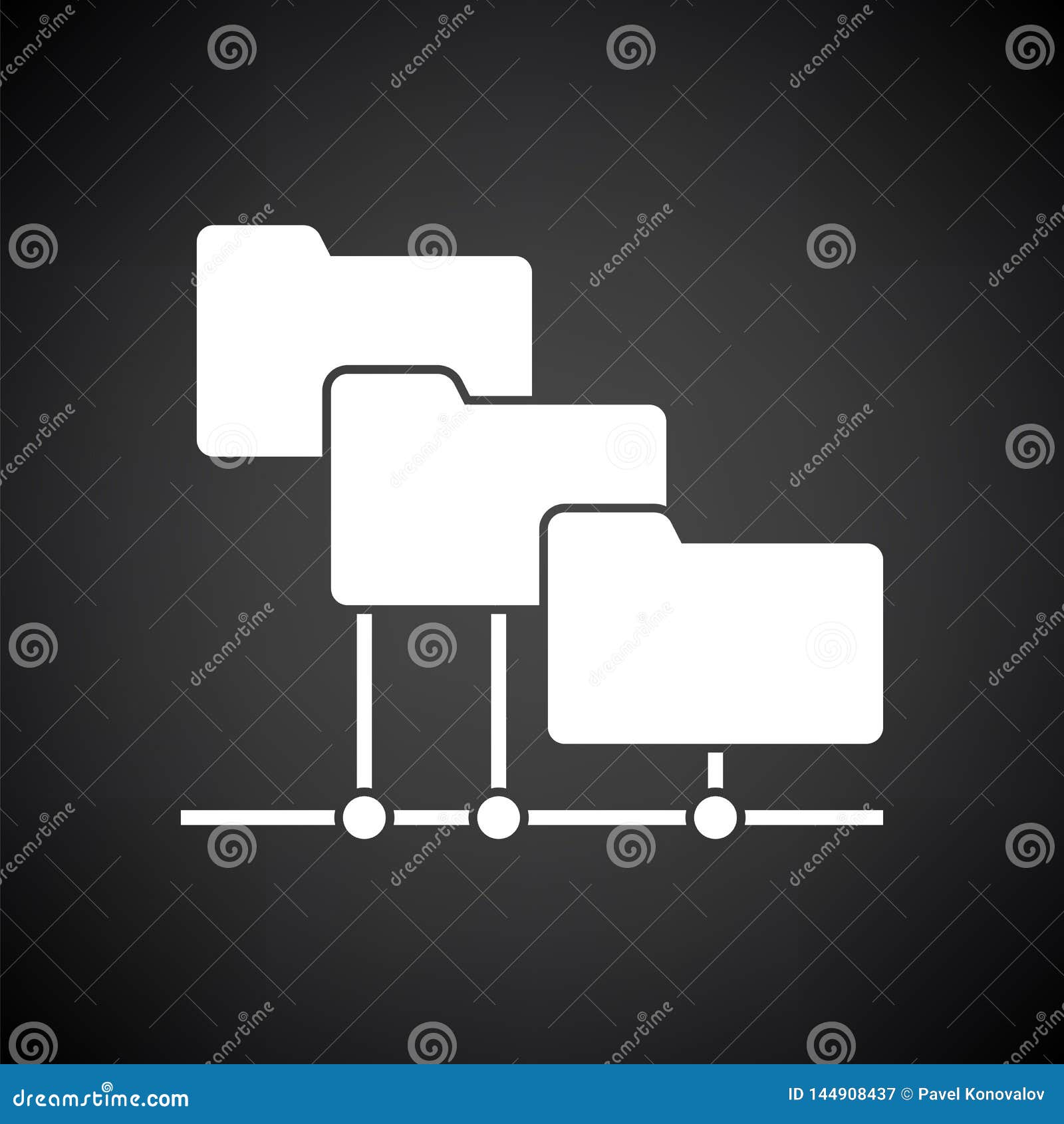 Folder Network Icon stock vector. Illustration of concept - 144908437