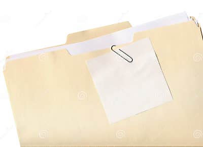Folder and Note Isolated stock photo. Image of crime, desk - 1460562