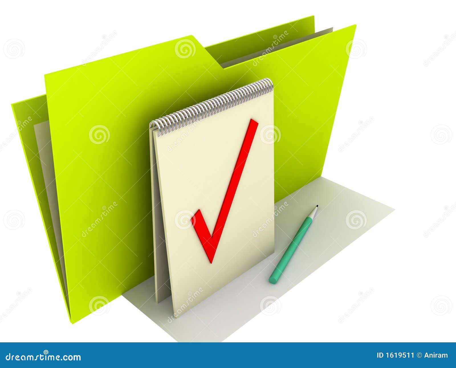 Folder Notice stock illustration. Illustration of render - 1619511