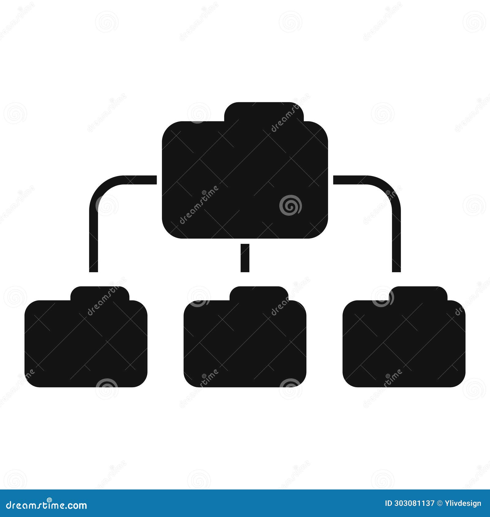 Folder Online Group Icon Simple Vector. Dark Provision Stock ...