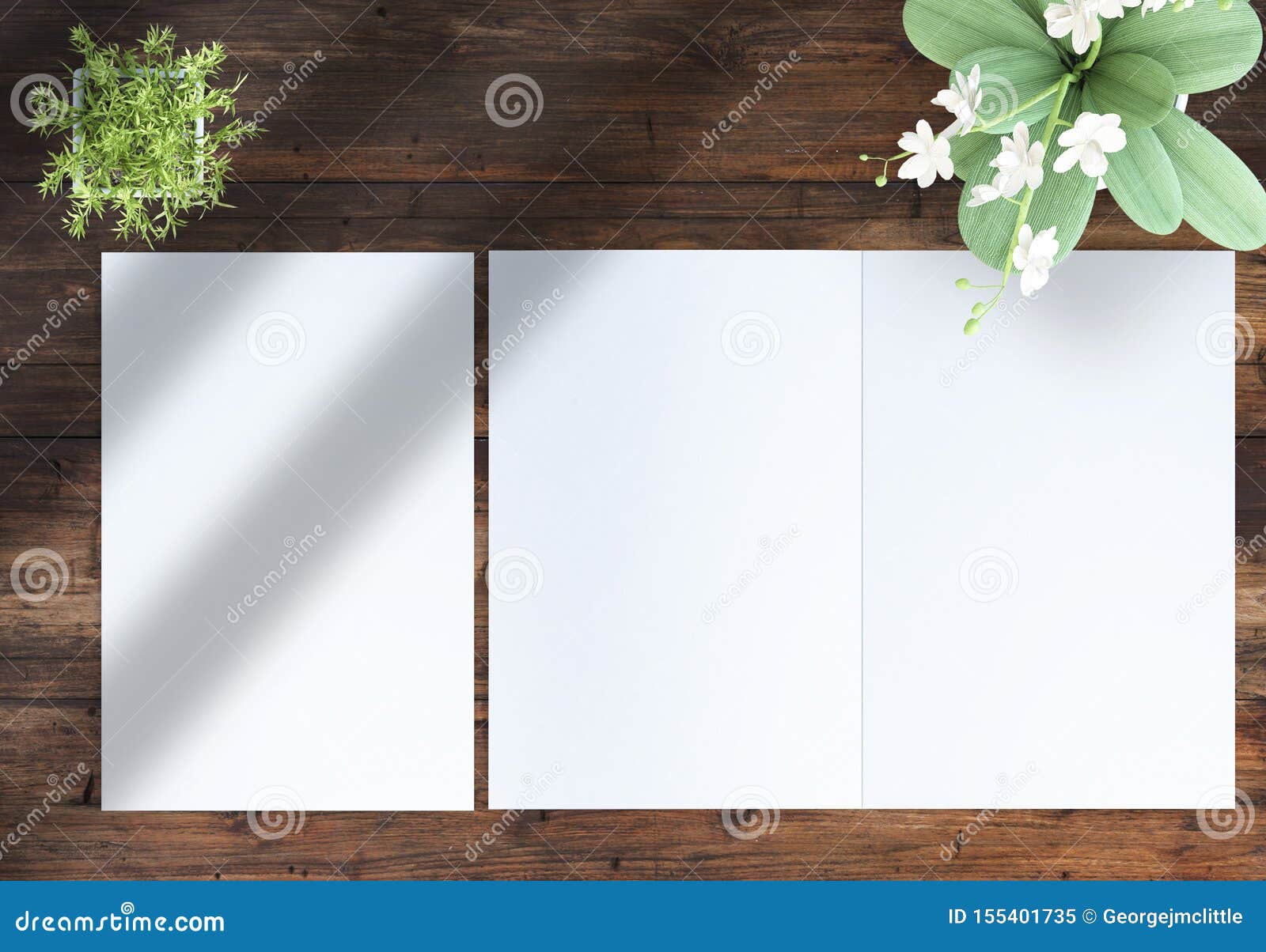 Folder Open and Closed on a Table Stock Illustration - Illustration of ...