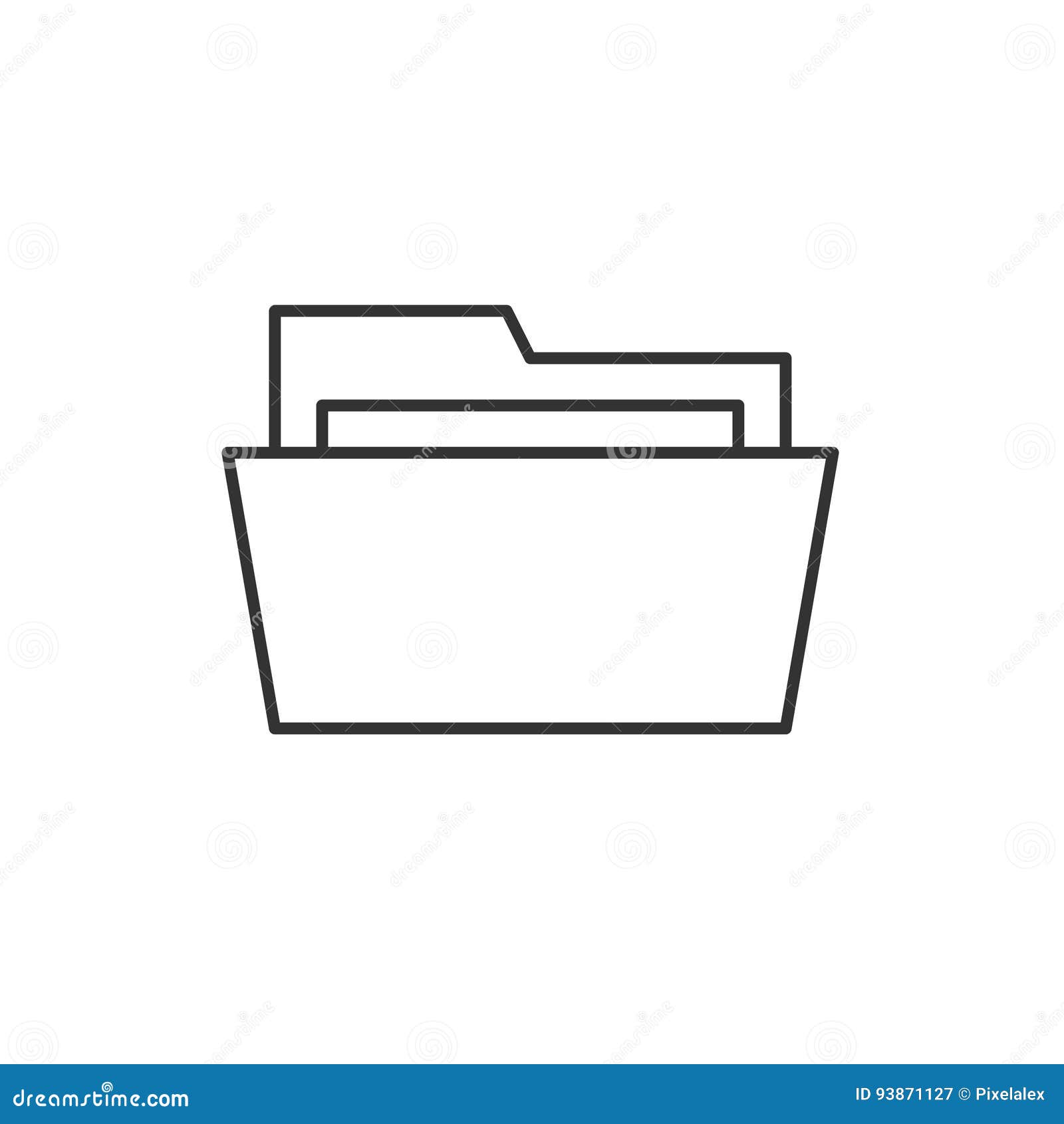 Folder Outline Icon. Cartoon Vector | CartoonDealer.com #140337241 Folder Outline Icon. Cartoon Vector | CartoonDealer.com #140337241