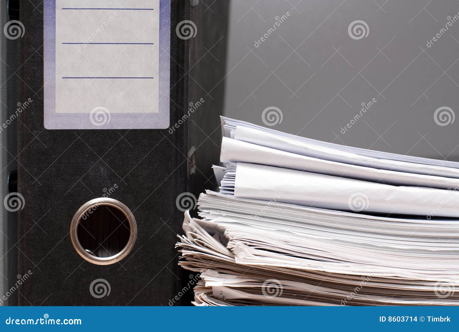 Folder and Pack of Documents Stock Photo - Image of report, stack: 8603714