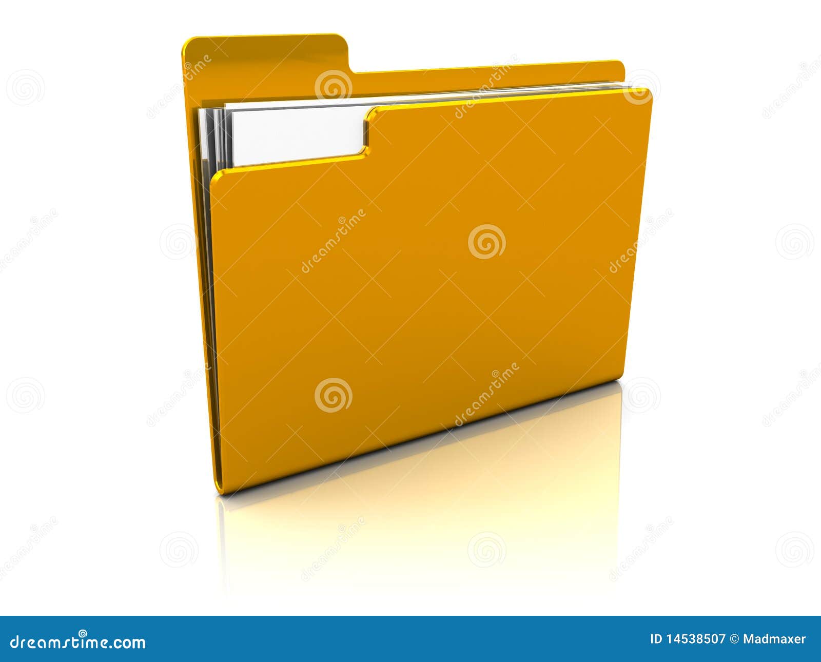 Folder with paper stock illustration. Illustration of arranging - 14538507