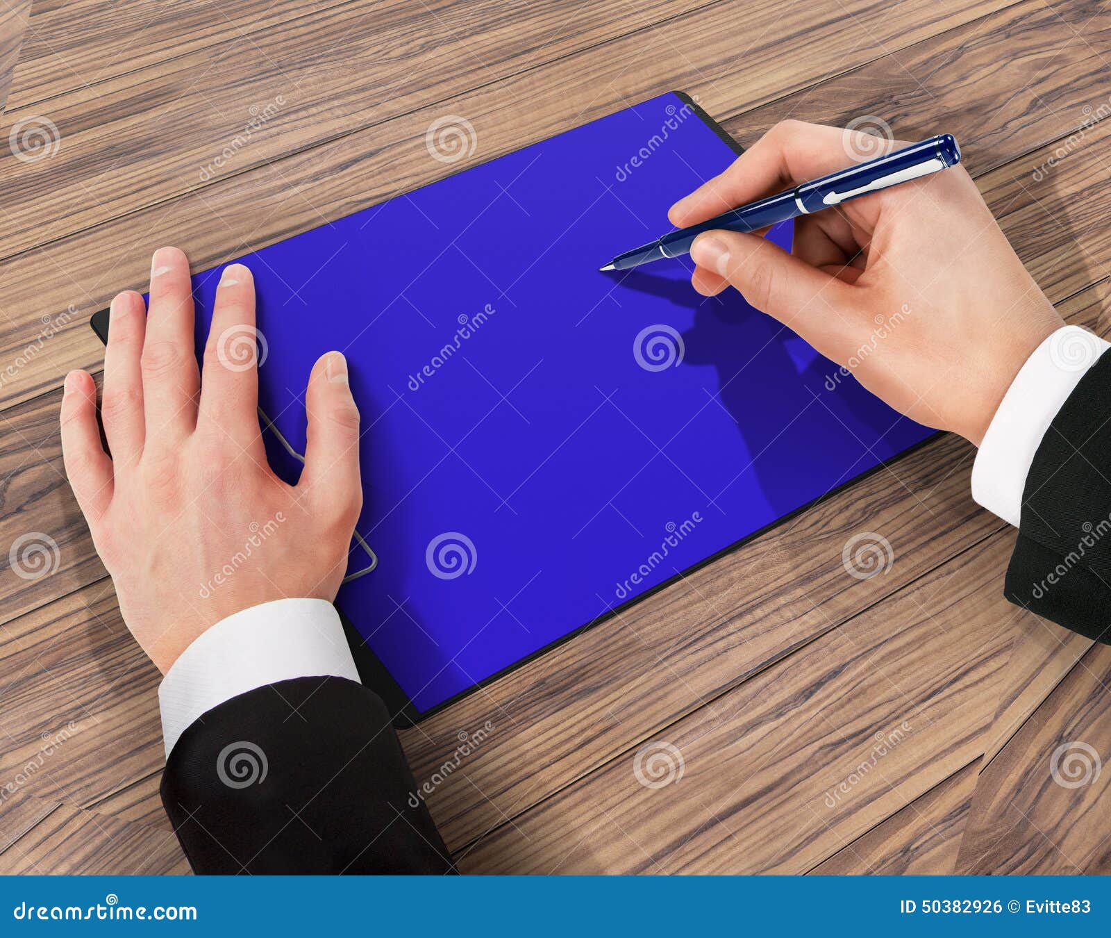 Folder with Paper and Pen, Business Concept Stock Illustration ...