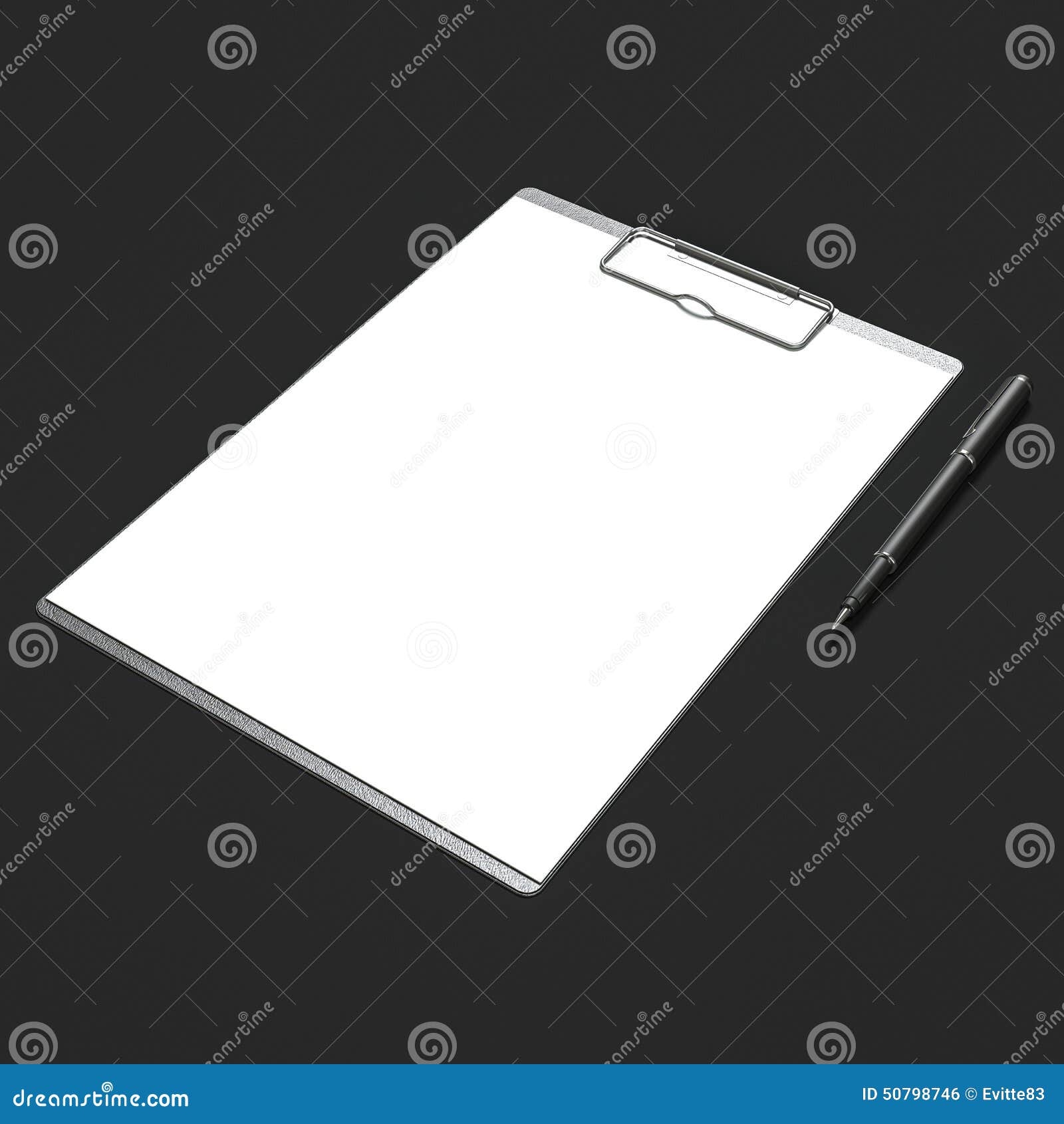 Folder with Paper and Pen, Business Concept Stock Illustration ...