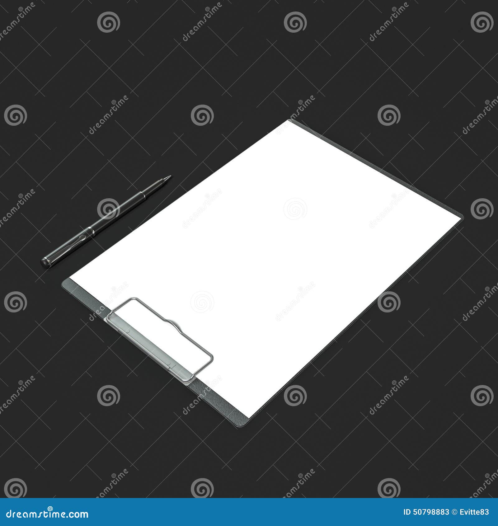 Folder with Paper and Pen, Business Concept Stock Illustration ...
