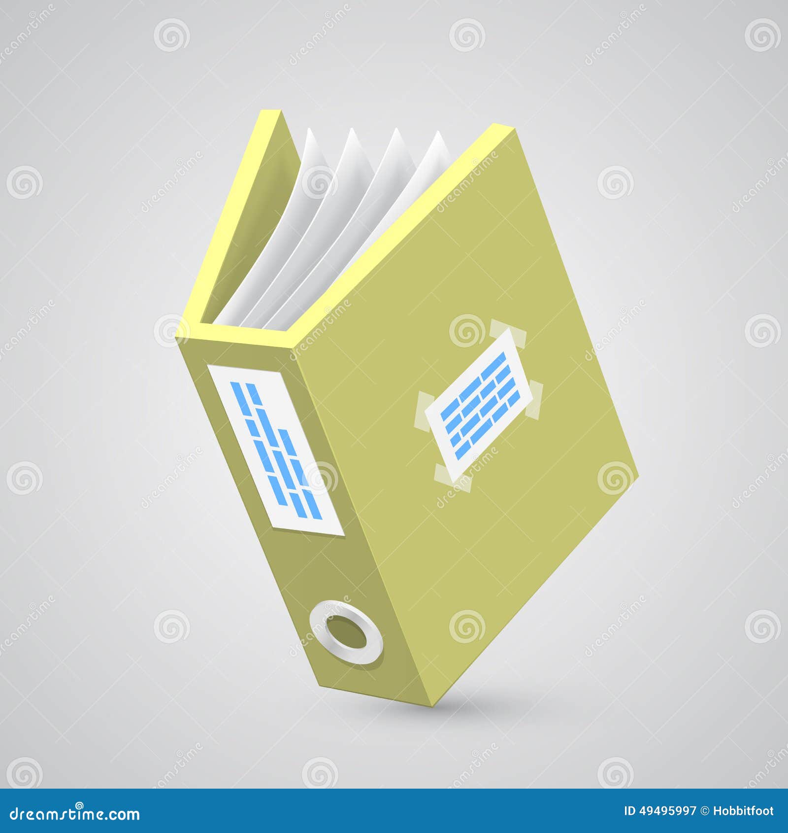 Folder Paper Yellow. Vector Stock Vector - Illustration of data ...