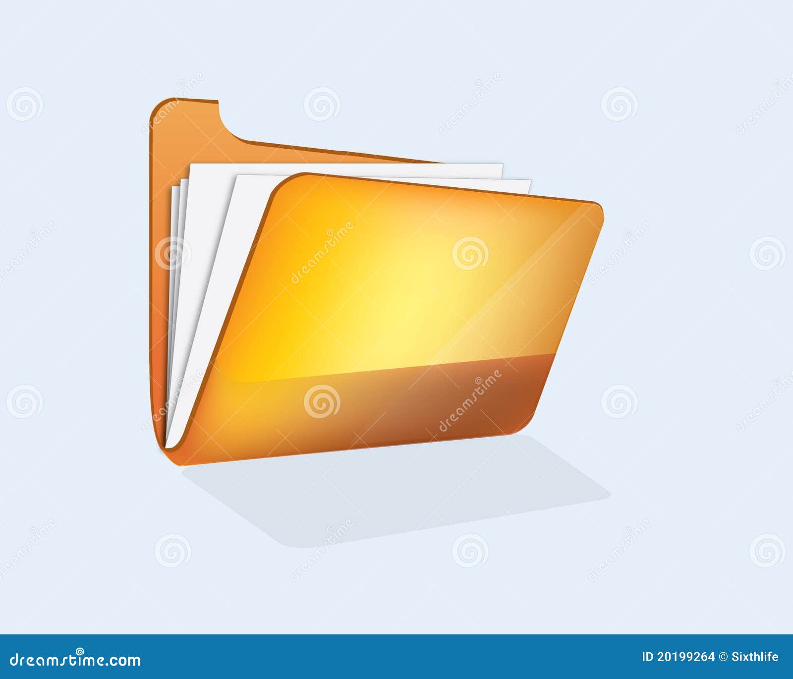 Folder with Papers stock vector. Illustration of file - 20199264