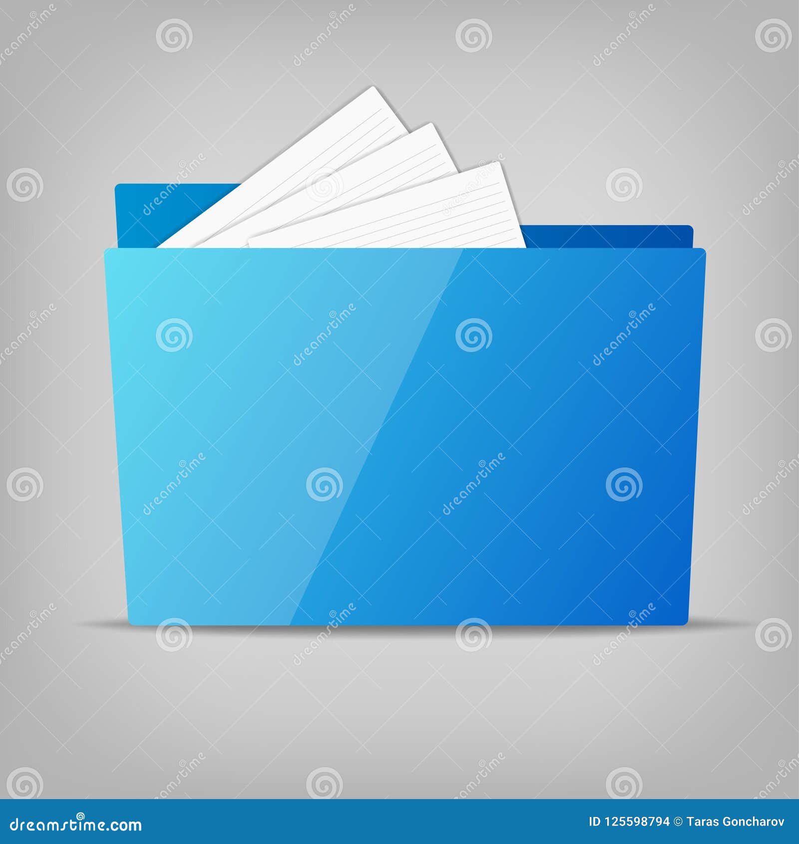 Folder for Papers. Icon. Vector Illustration Stock Vector ...