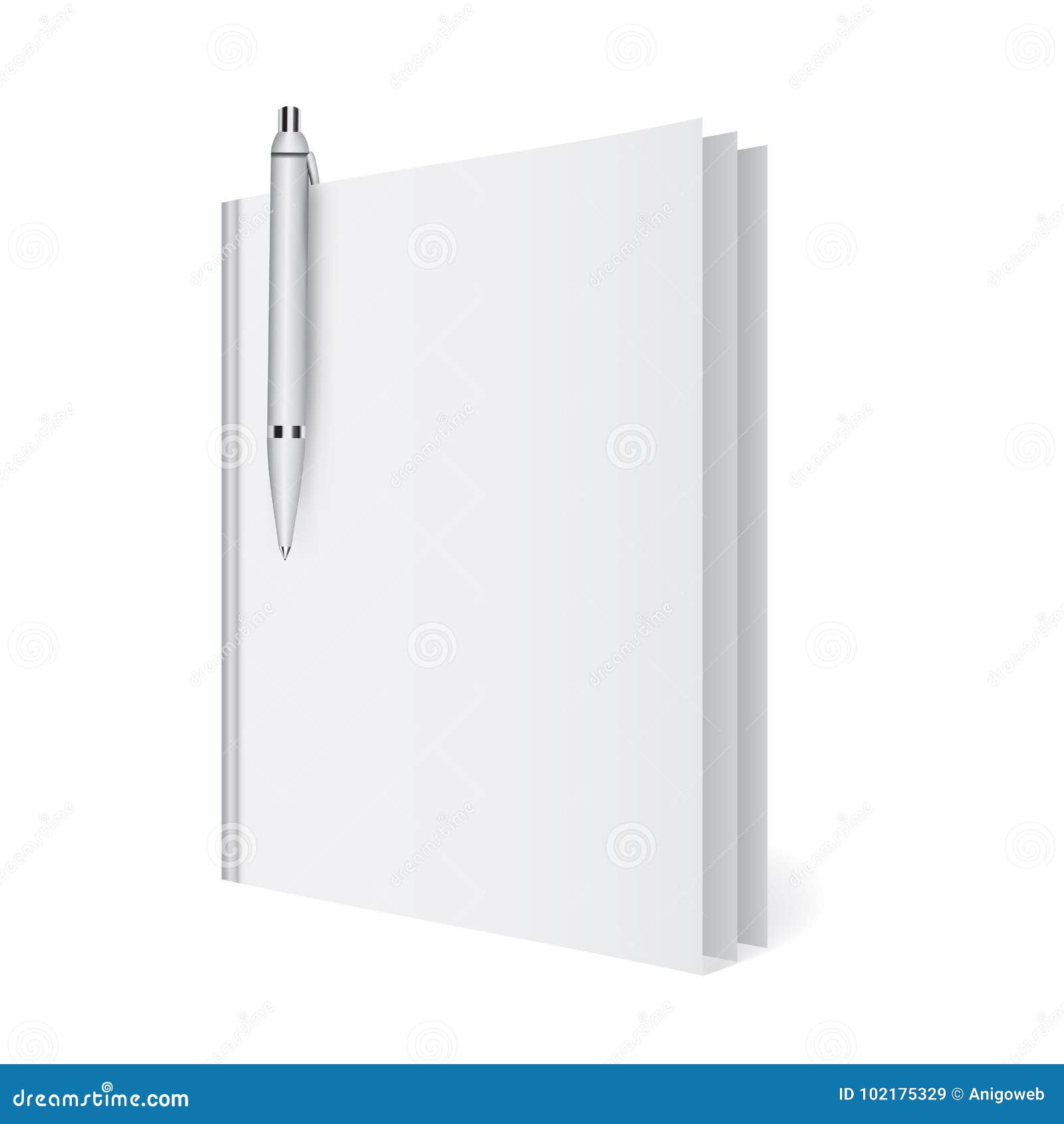 Folder with pen stock illustration. Illustration of note - 102175329