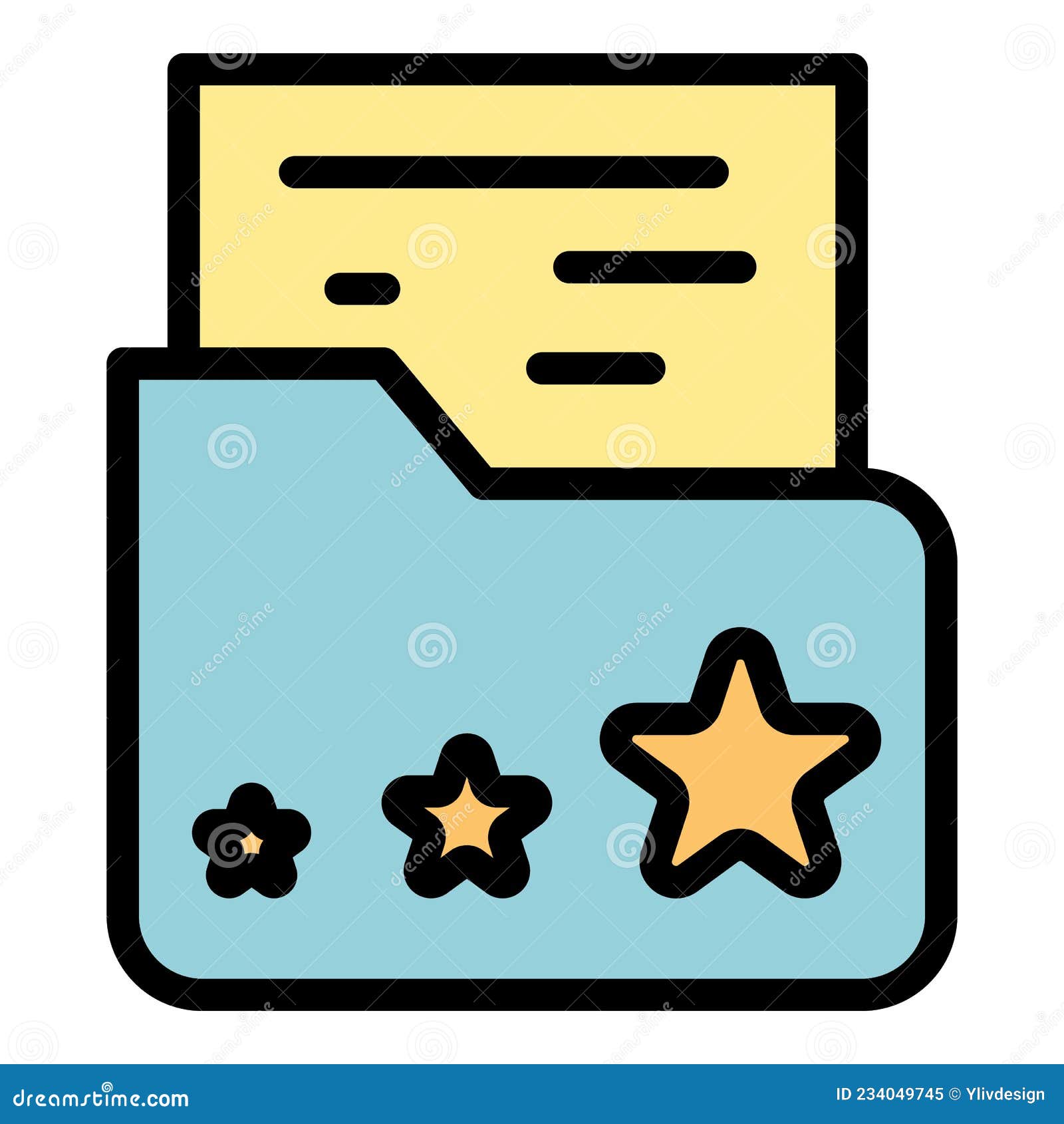 Folder Product Review Icon Color Outline Vector Stock Vector ...