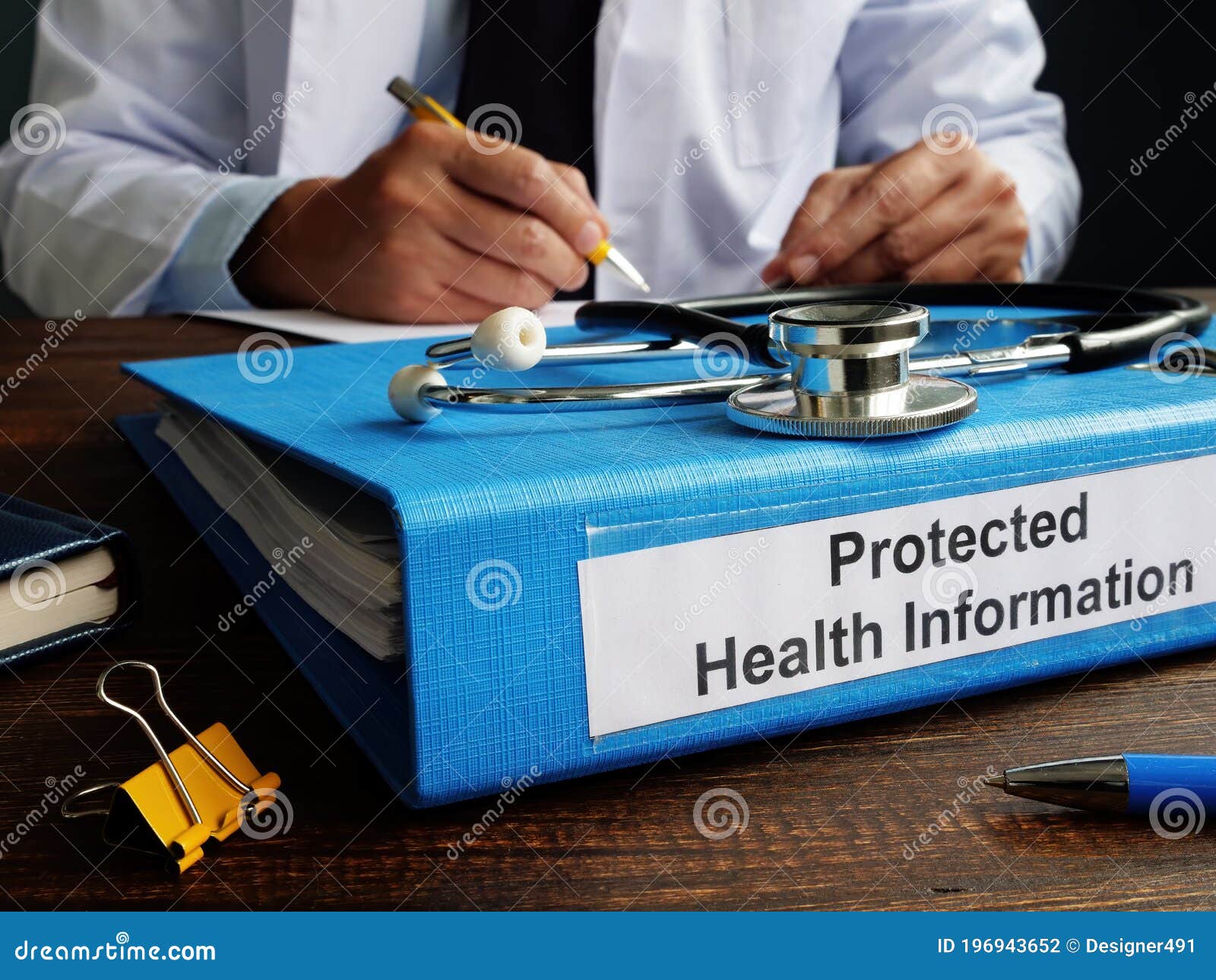 Folder with Protected Health Information PHI As Part of HIPAA Rules ...