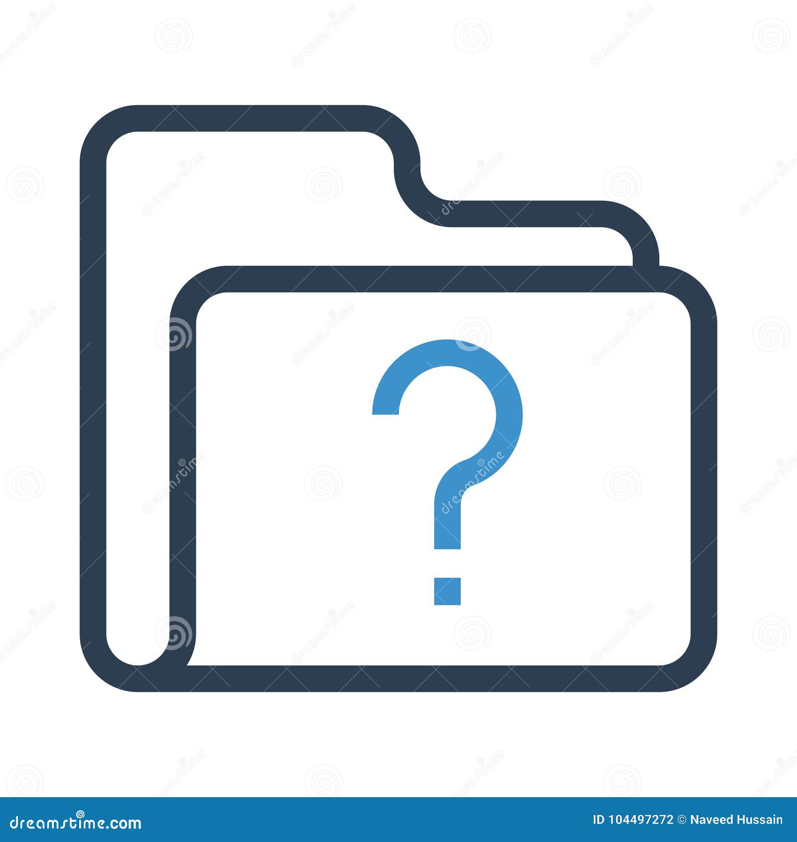 Folder question Line icon stock illustration. Illustration of folder ...