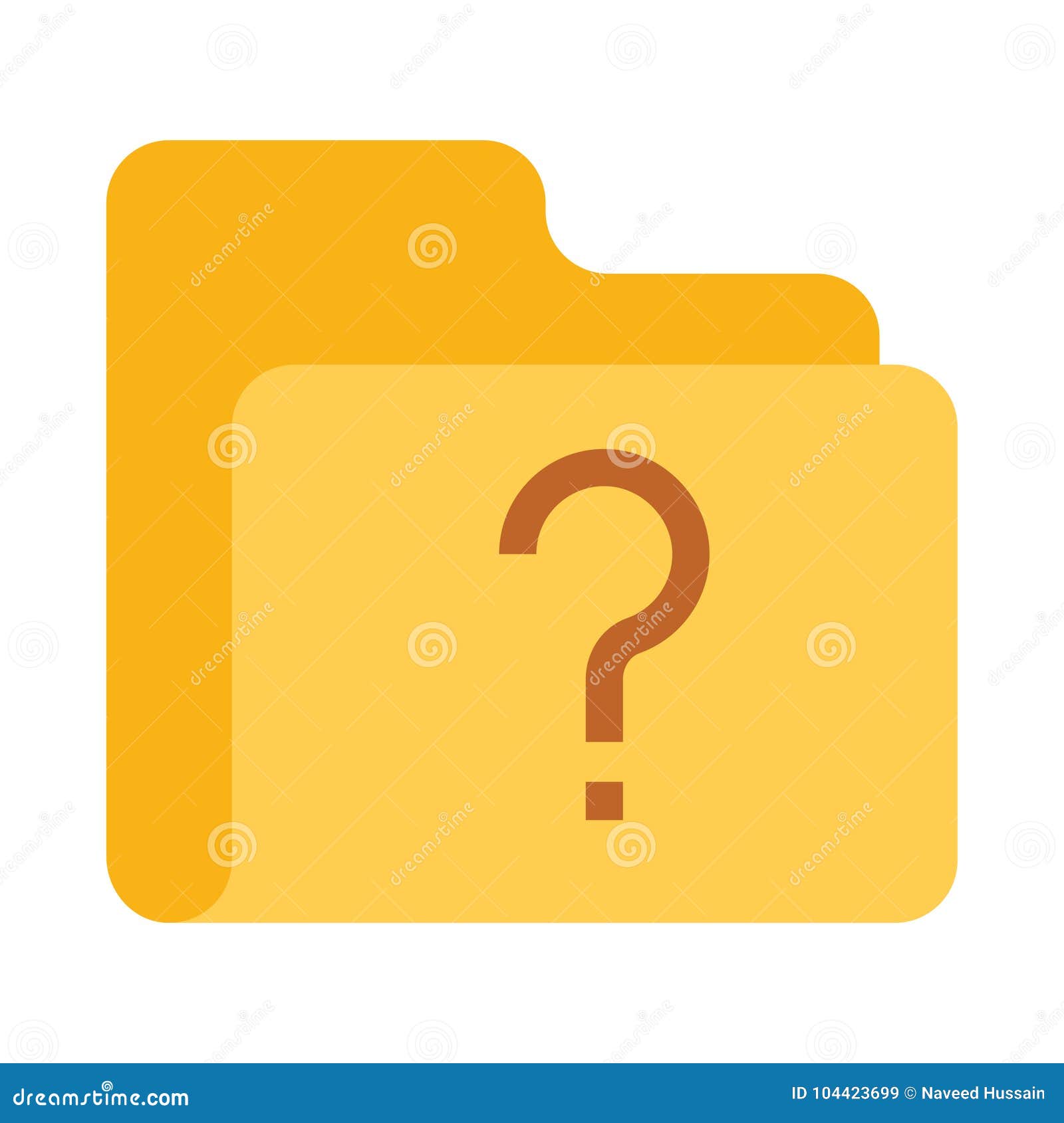 Folder Question Mark Color VECTOR Icon Stock Vector - Illustration of ...