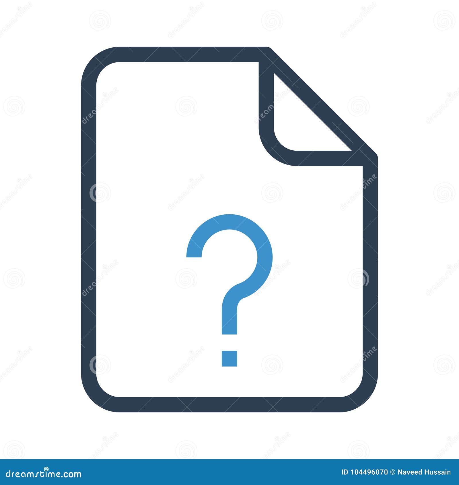 Folder Question Mark Line Icon Stock Illustration - Illustration of ...