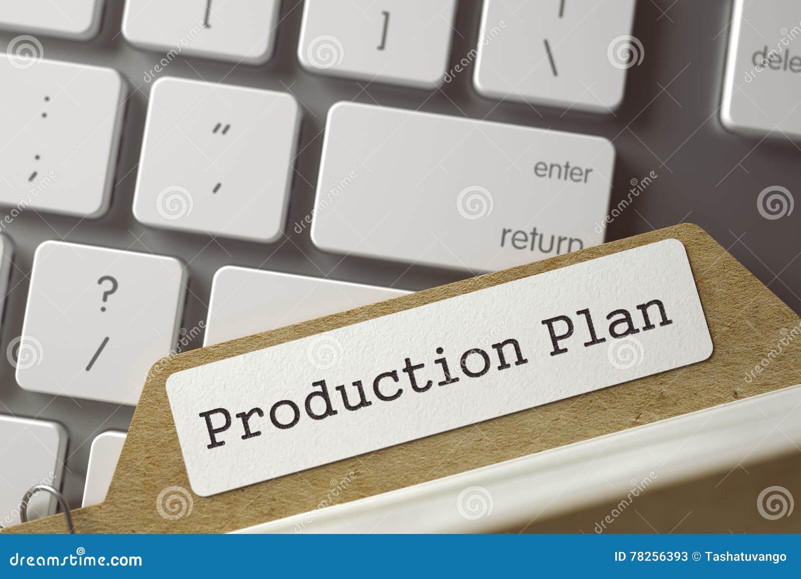 Folder Register Production Plan. 3D. Stock Image - Image of capacity ...