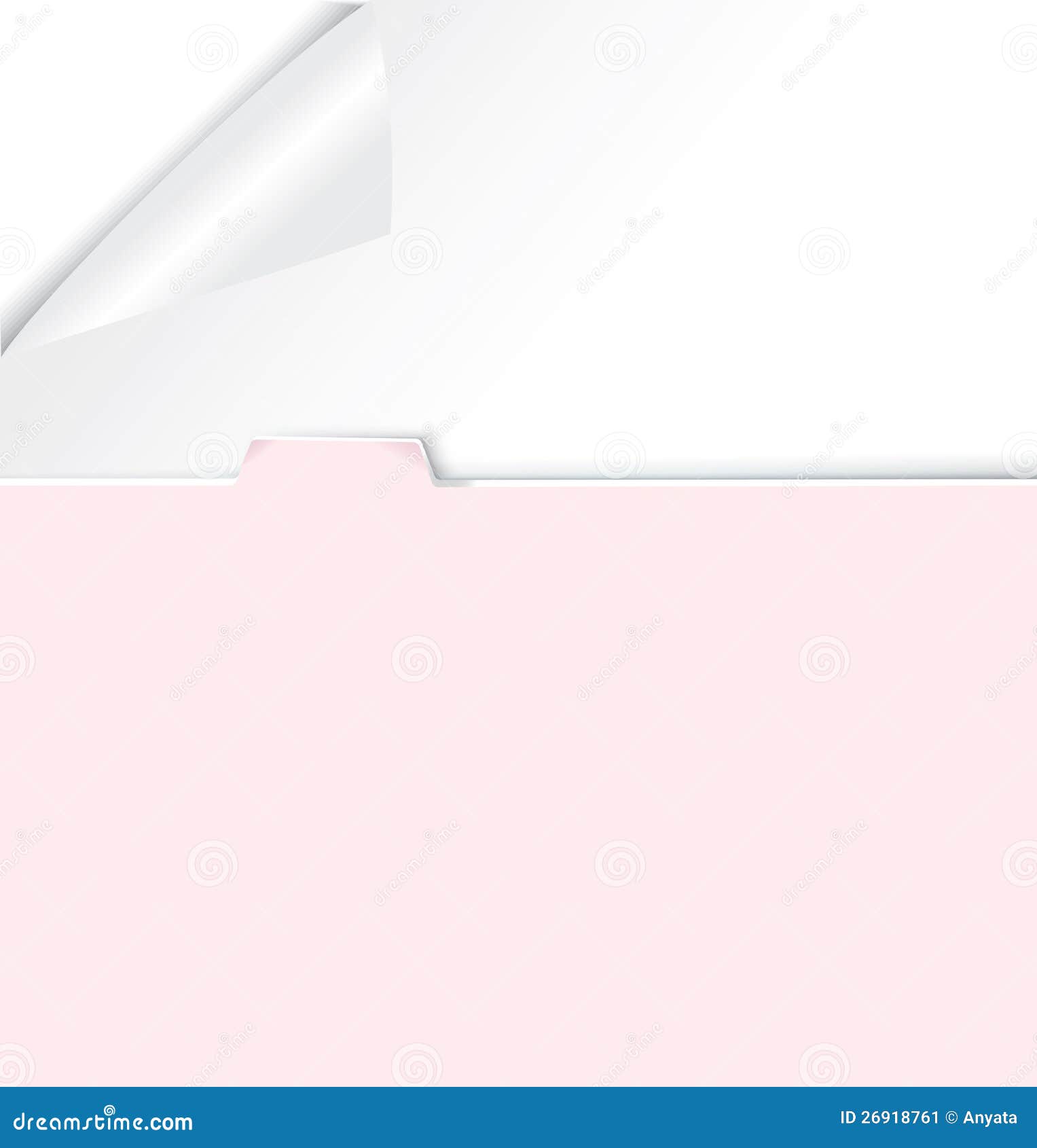 Folder with Rolled Corner Paper Stock Vector - Illustration of copy ...